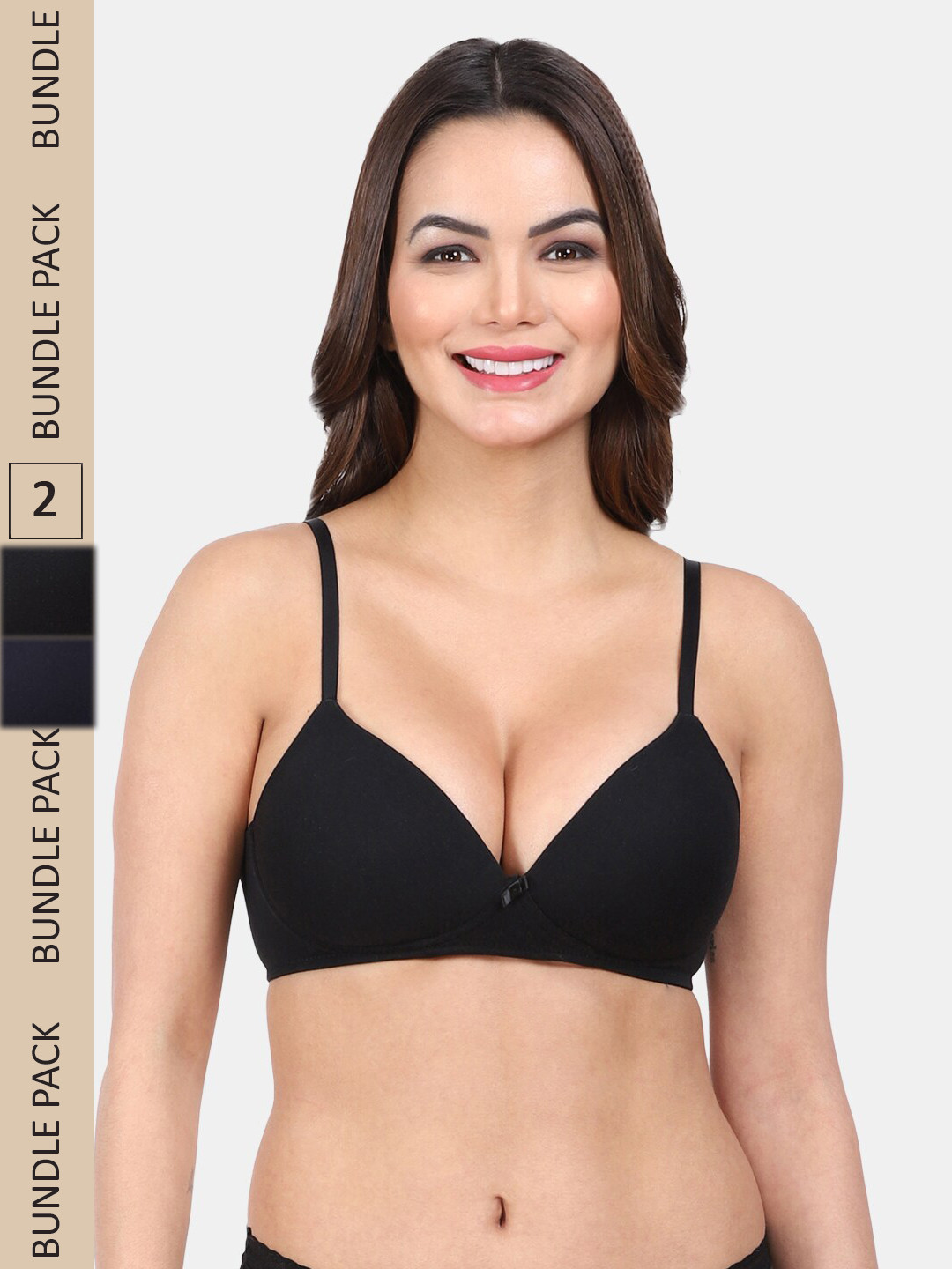Buy Amour Secret Pack Of 2 Medium Coverage Lightly Padded All Day Comfort Seamless T Shirt Bra ...