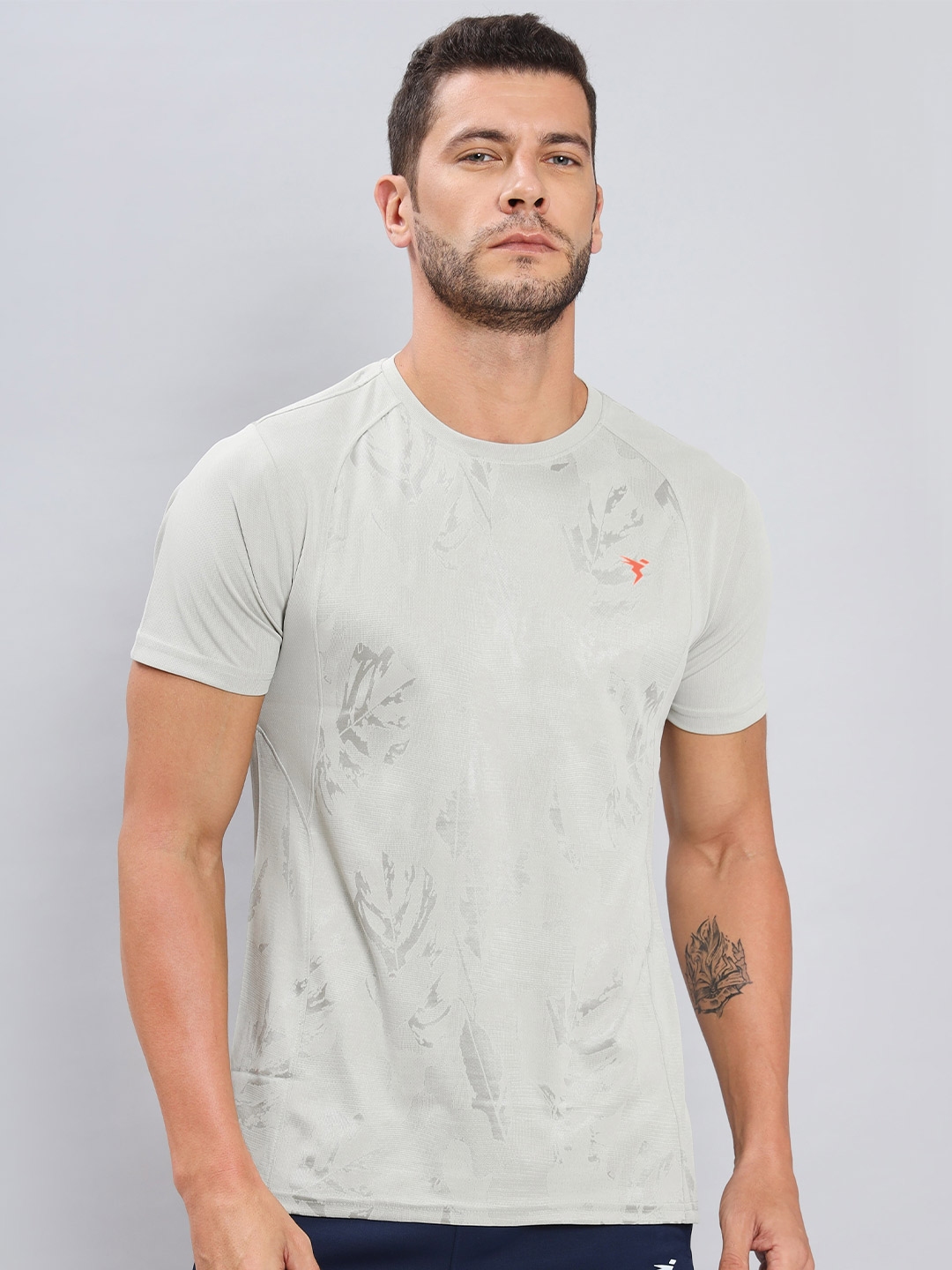 Buy Technosport Abstract Printed Antimicrobial Slim Fit Sports T Shirt Tshirts For Men
