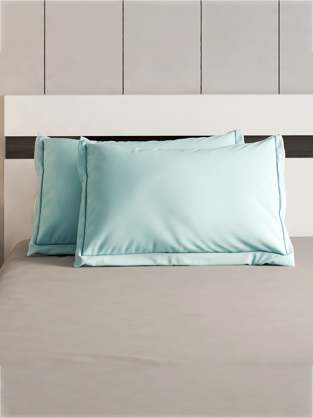 Buy Home Centre Hello Spring Blue 2 Pieces Cotton Pillow Covers ...