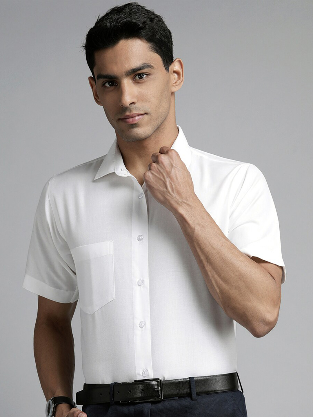 Buy Shaftesbury London Spread Collar Classic Slim Fit Cotton Formal ...