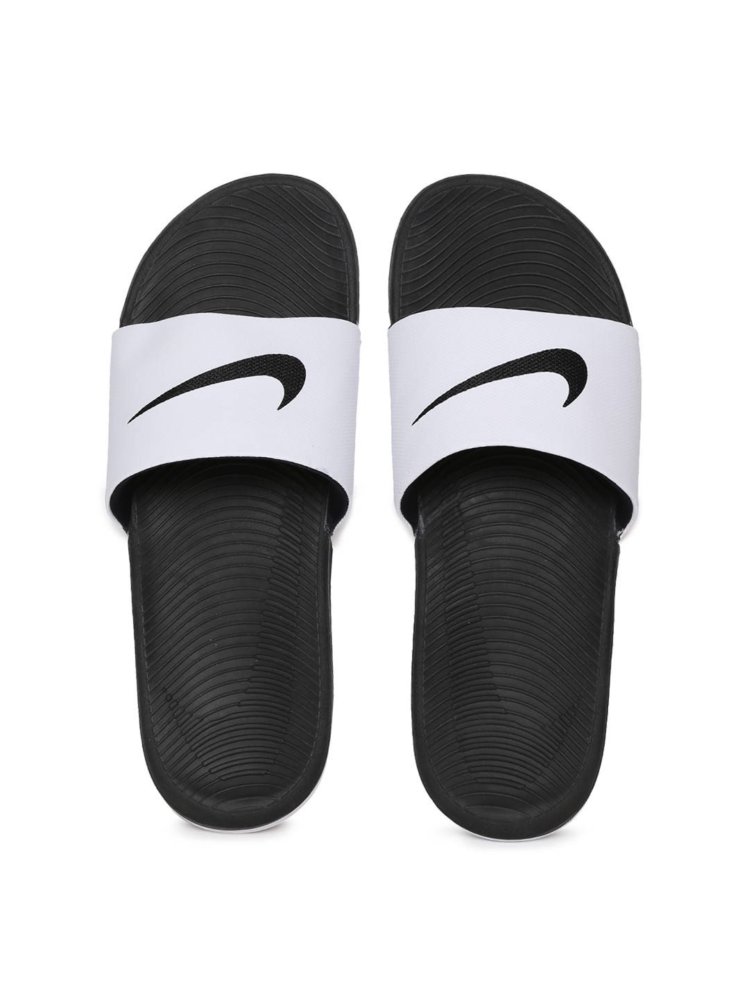 Buy Nike Men White & Black KAWA SLIDE Slip On Flip Flops - Flip Flops ...