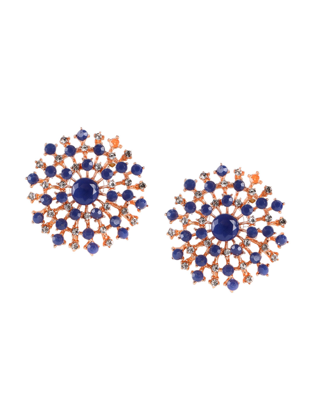 Buy Anouk Blue Gold Plated Contemporary Studs Earrings - Earrings for ...