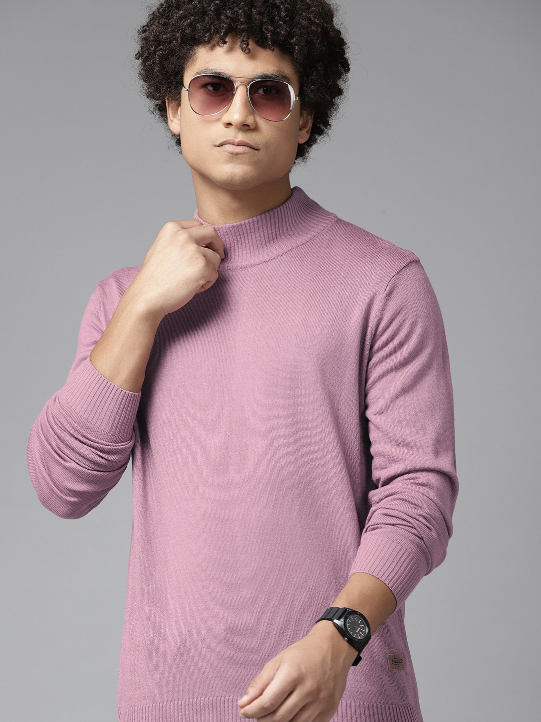 Buy The Roadster Lifestyle Co. High Neck Acrylic Pullover - Sweaters ...