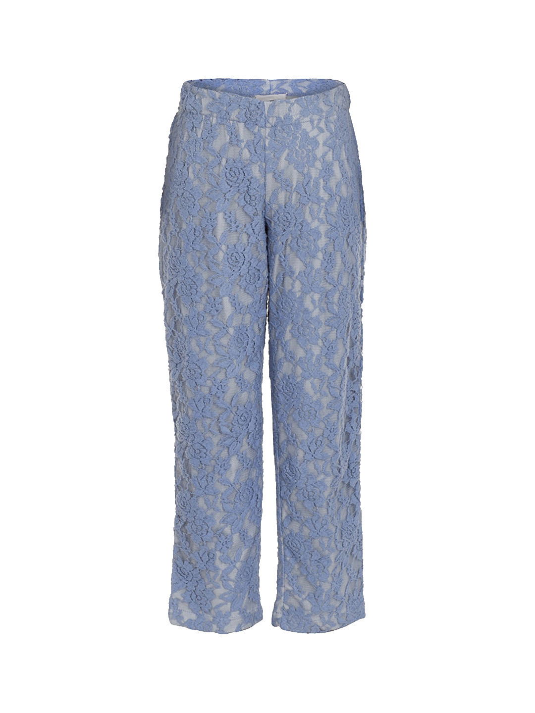 Buy BandBox Girls Smart Mid Rise Plain Knitted Linen Parallel Trousers ...