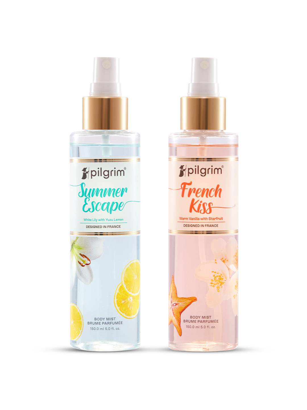 Buy Pilgrim Set Of 2 Long Lasting Body Mist French Kiss & Summer Escape ...