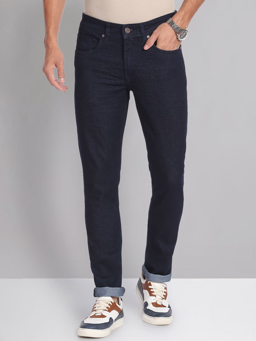 Buy AD By Arvind Skinny Fit Rinsed Jeans - Jeans for Men 22882704 | Myntra