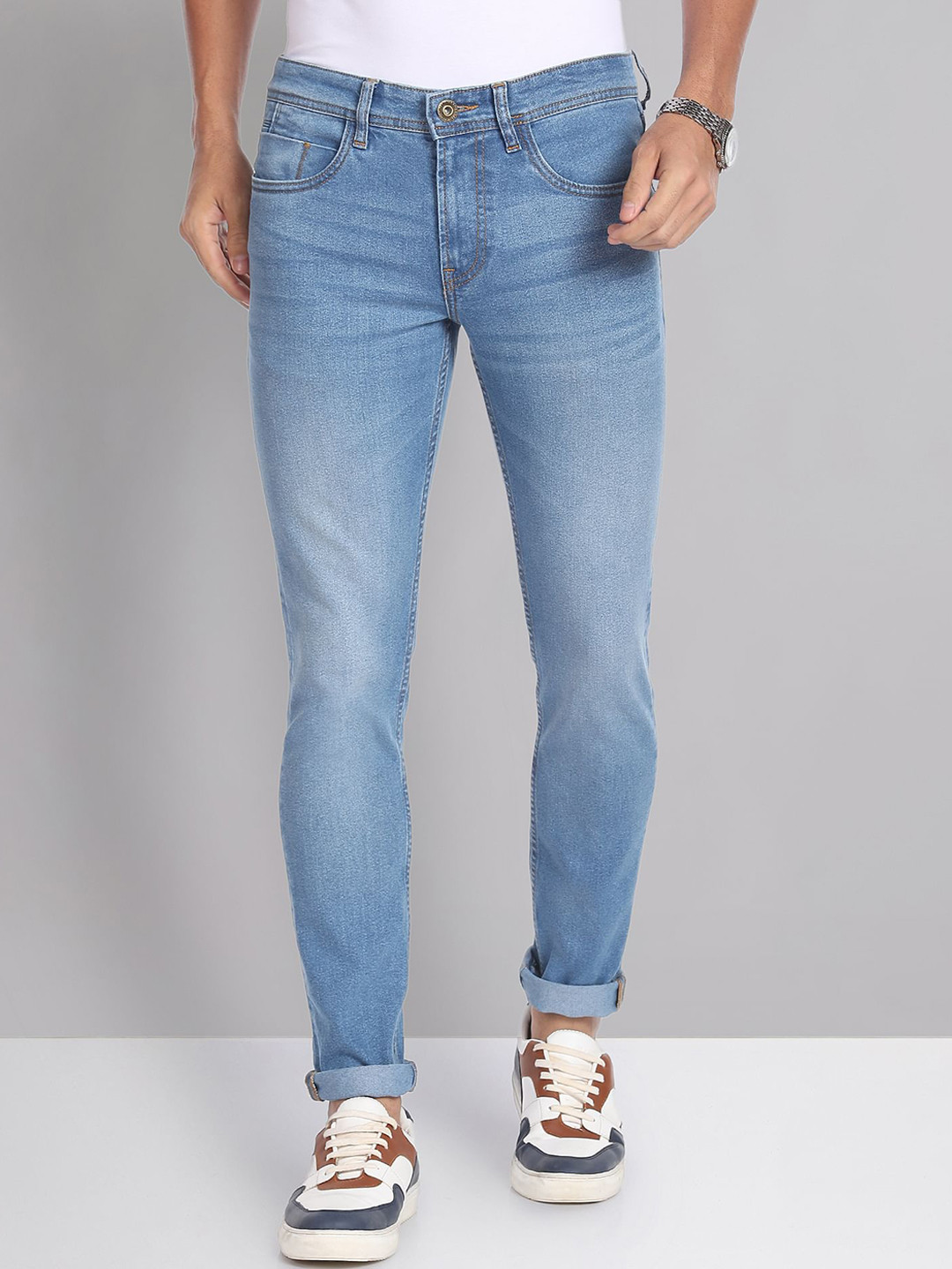 Buy AD By Arvind Skinny Fit Stone Wash Jeans - Jeans for Men 22882720 ...