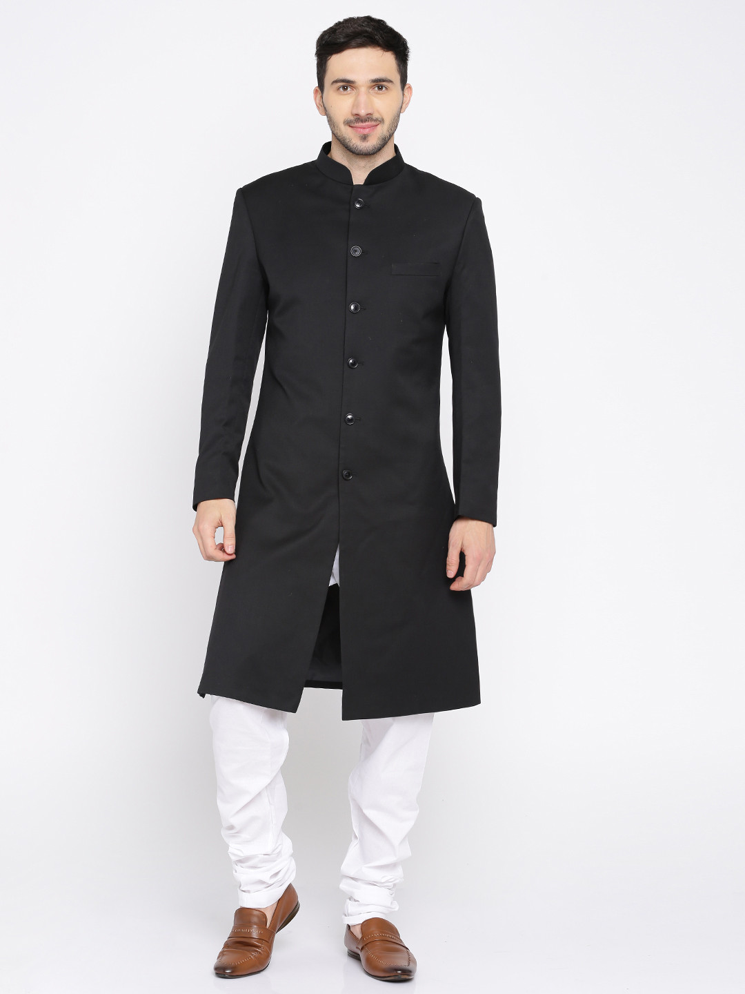 Buy Raymond Ethnix Black & White Sherwani - Sherwani for Men 2288518 ...