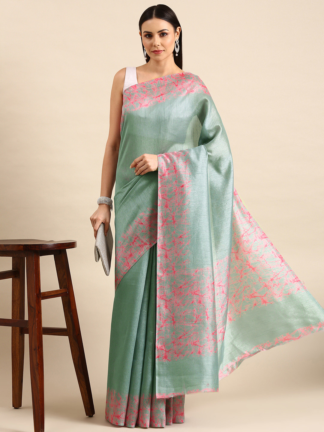 Buy Pothys Solid Jute Silk Saree - Sarees for Women 22887496 | Myntra