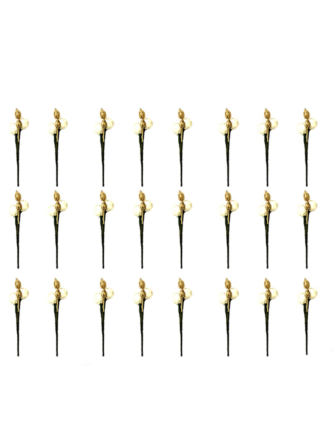 Buy Hair Flare Set Of 24 Artificial Flower With Beads Hair Pins - Hair ...