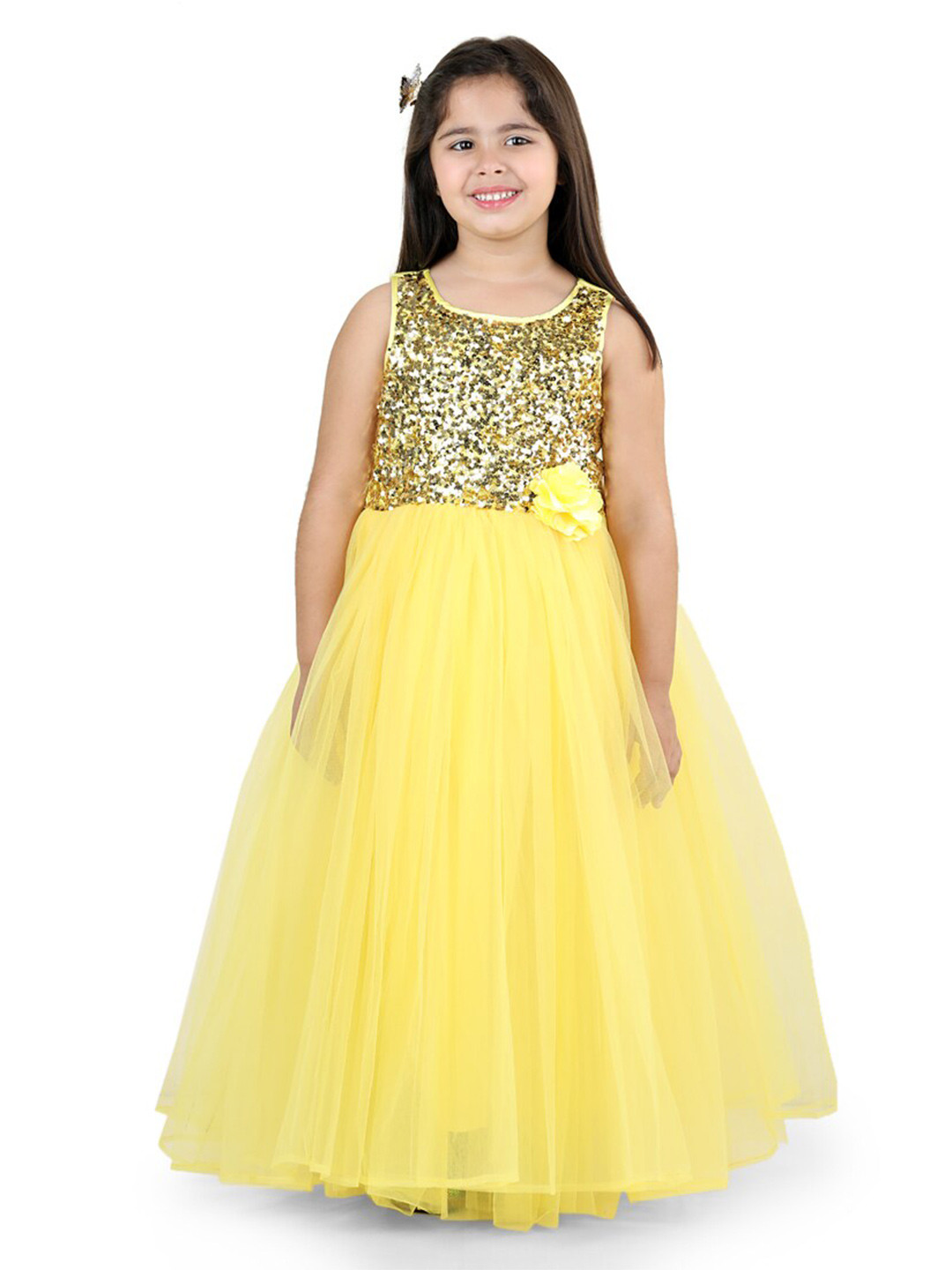 Buy Toy Balloon Kids Girls Sequined Embellished Net Maxi Dress ...