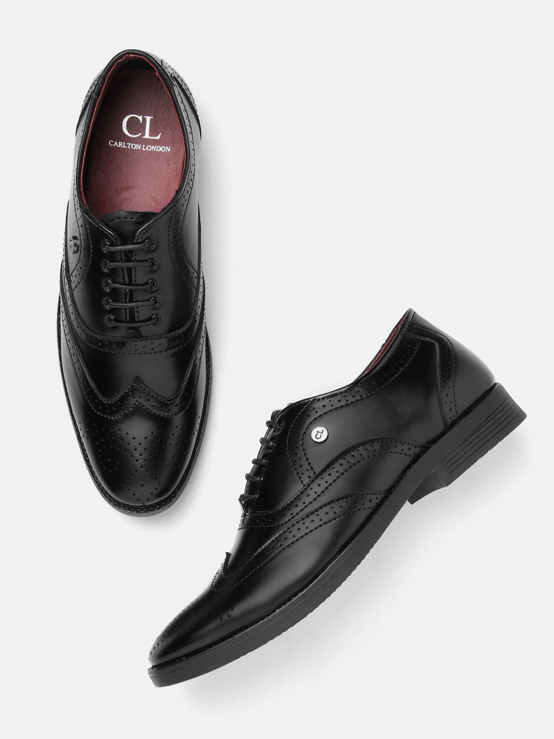 Buy Carlton London Men Perforated Formal Brogues - Formal Shoes for Men ...