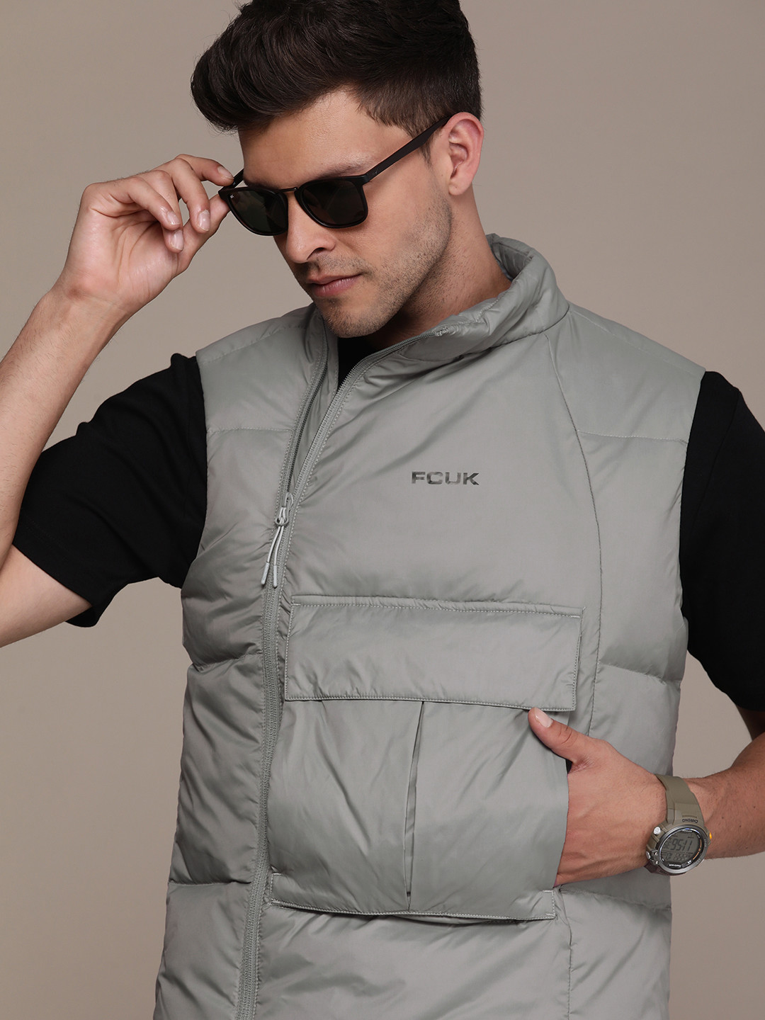 Buy FCUK Men Solid Puffer Jacket - Jackets for Men 22905136 | Myntra