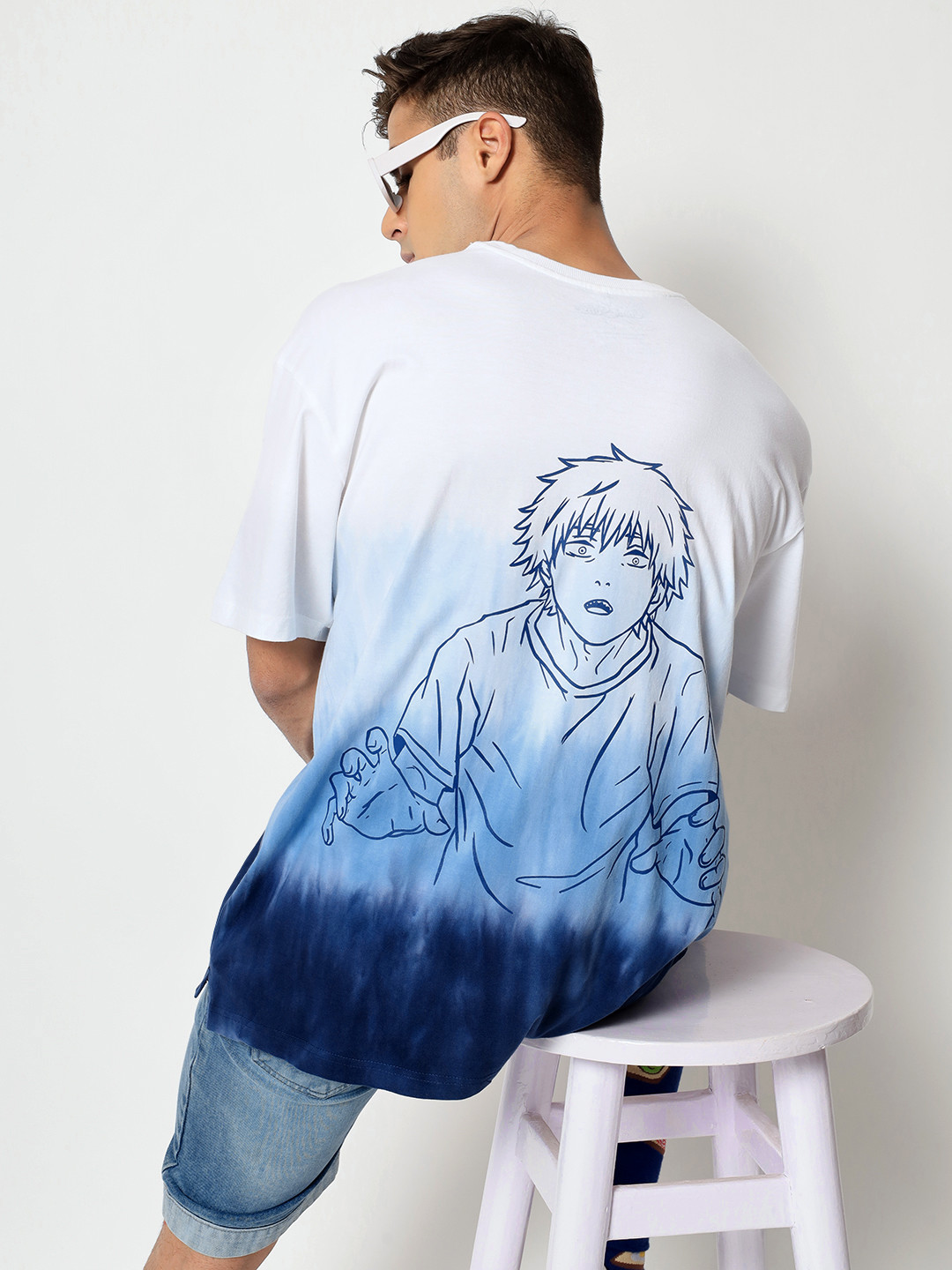 Buy COMICSENSE Men Anime Printed Chainsaw Man Cotton Oversized Tshirt ...