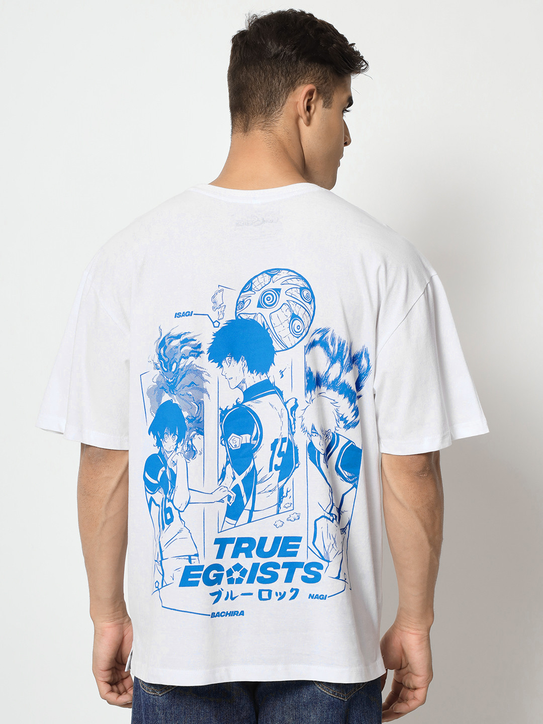 Buy COMICSENSE Men Anime Printed Lock Cotton Oversized Tshirt - Tshirts ...