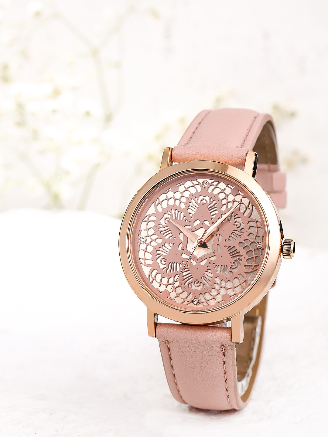 Buy DressBerry Women Peach Coloured Analogue Watch MFB DW O008 ...