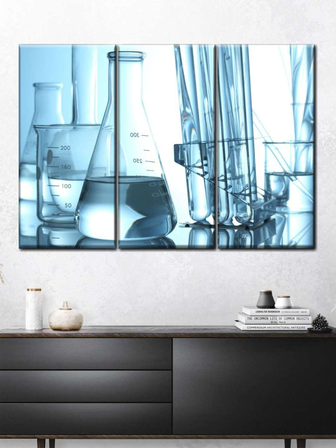 Buy POSTERS AND TRUSS Blue & White 3 Pieces Glassware For Chemistry ...