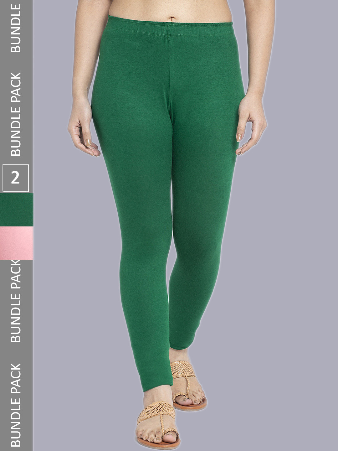 Buy GRACIT Women Pack Of 2 Ankle Length Cotton Leggings - Leggings for ...