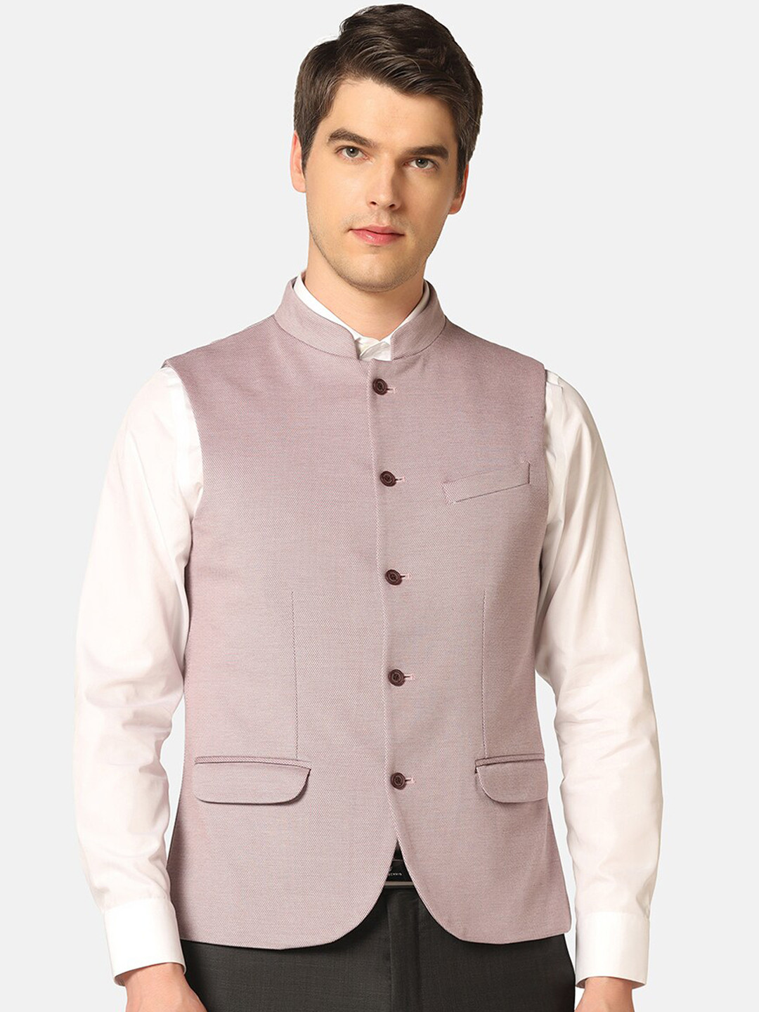 Buy Blackberrys Woven Design Formal Nehru Jacket - Nehru Jackets for ...