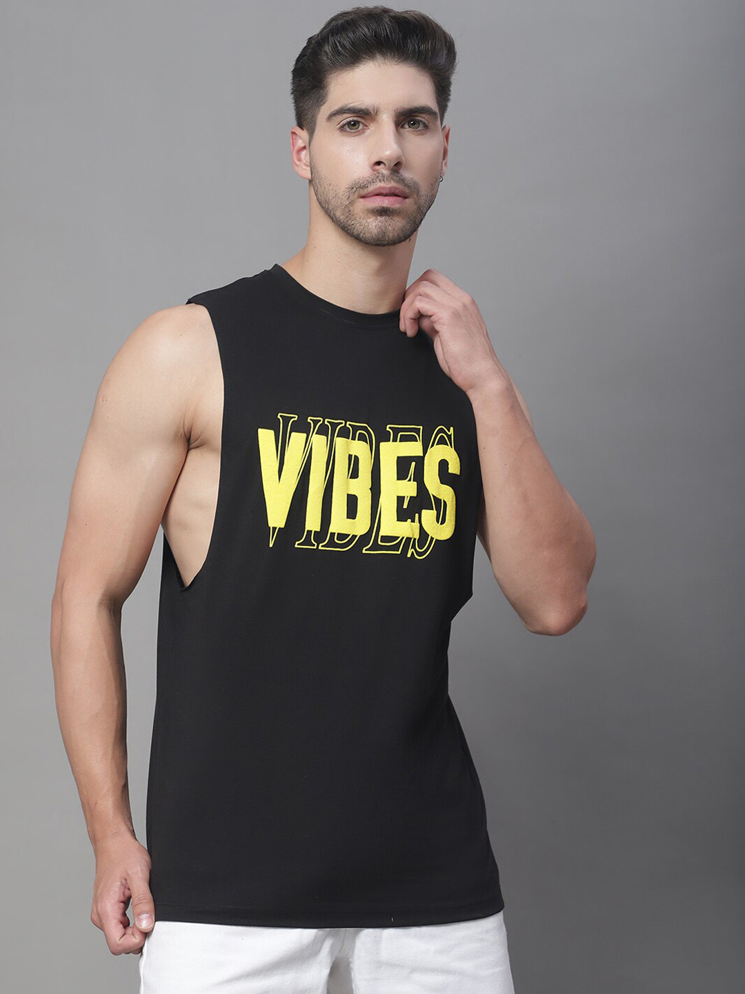 Buy DOOR74 Printed Cotton Drop Armhole Vest - Innerwear Vests for Men ...