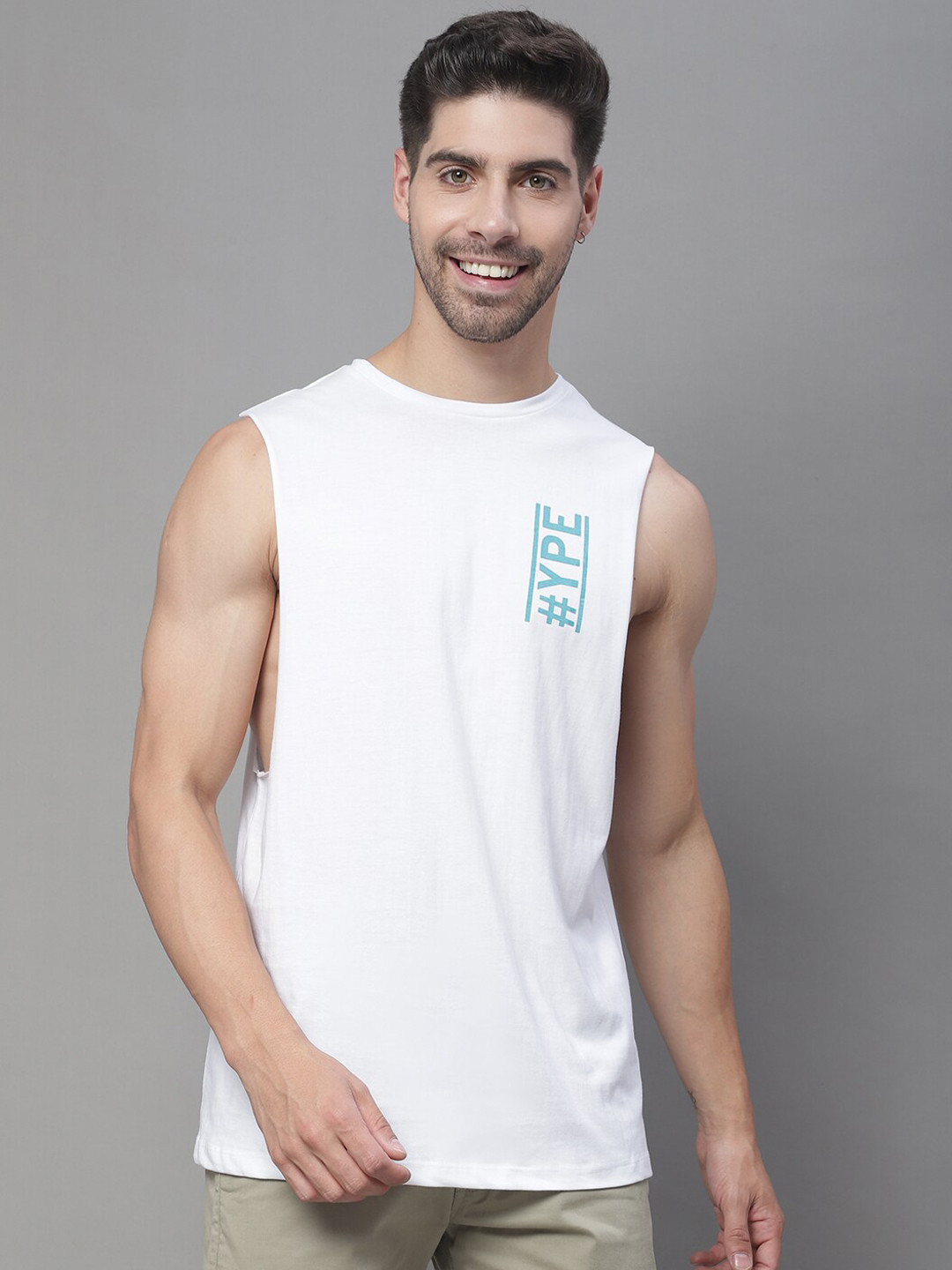 Buy DOOR74 Printed Drop Armhole Vest - Innerwear Vests for Men 22915854 ...