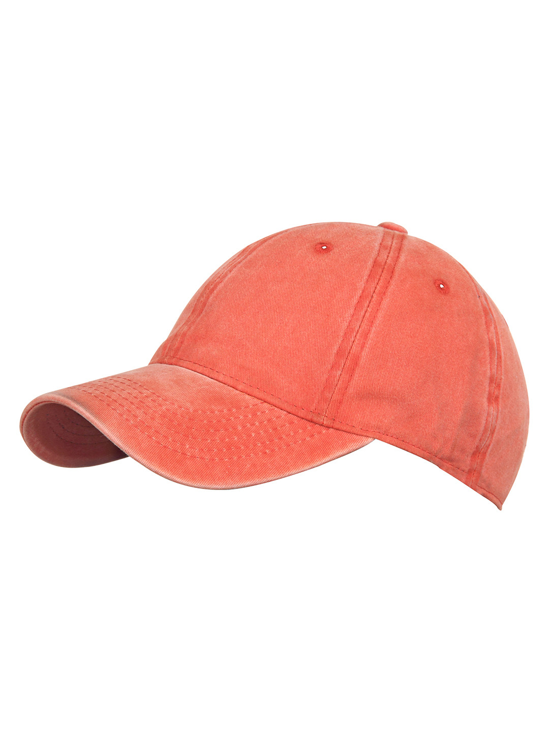 Buy FabSeasons Unisex Coral Orange Solid Baseball Cap - Caps for Unisex ...