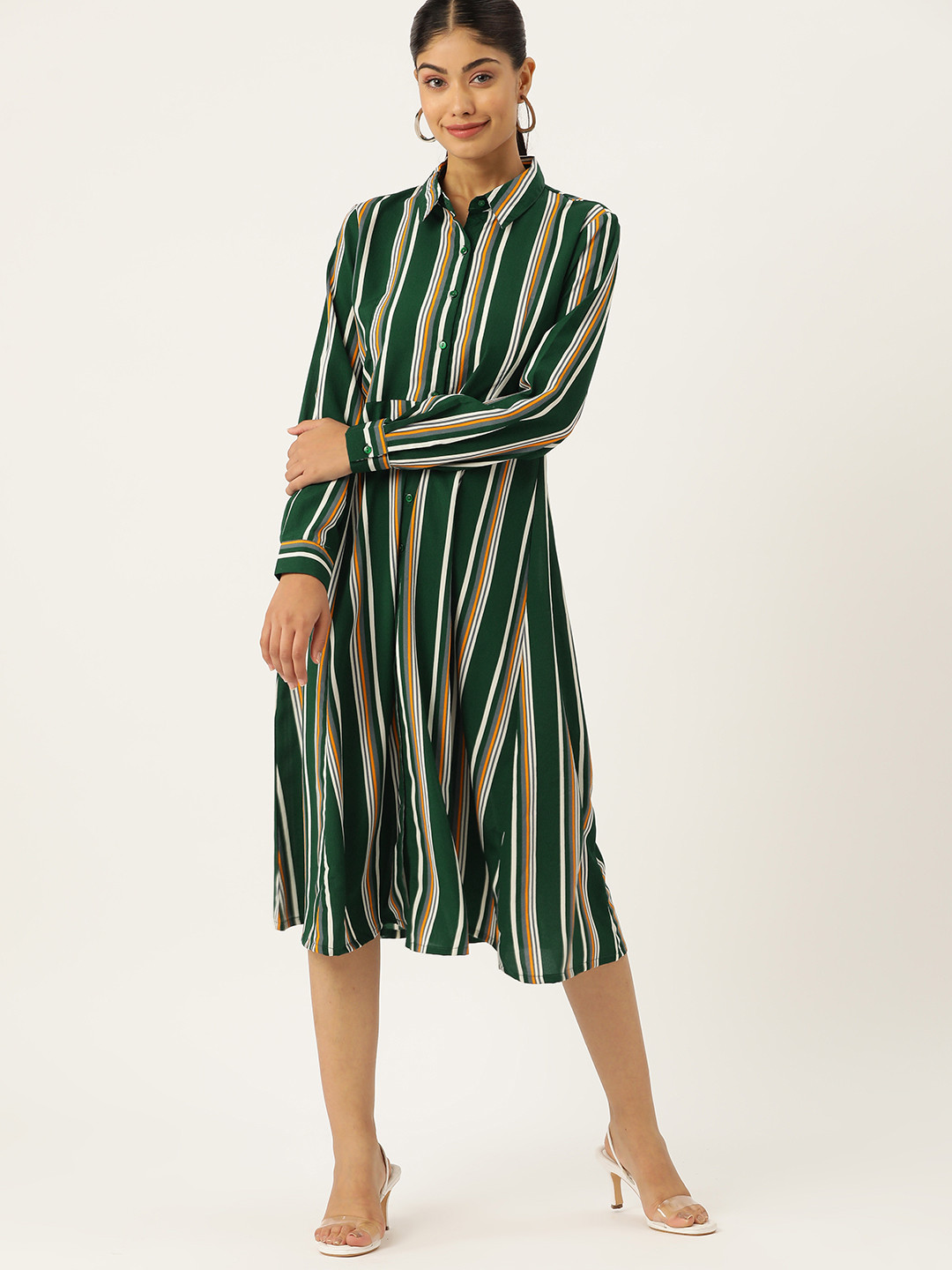 Buy DressBerry Striped Shirt Midi Dress - Dresses for Women 22921496 ...