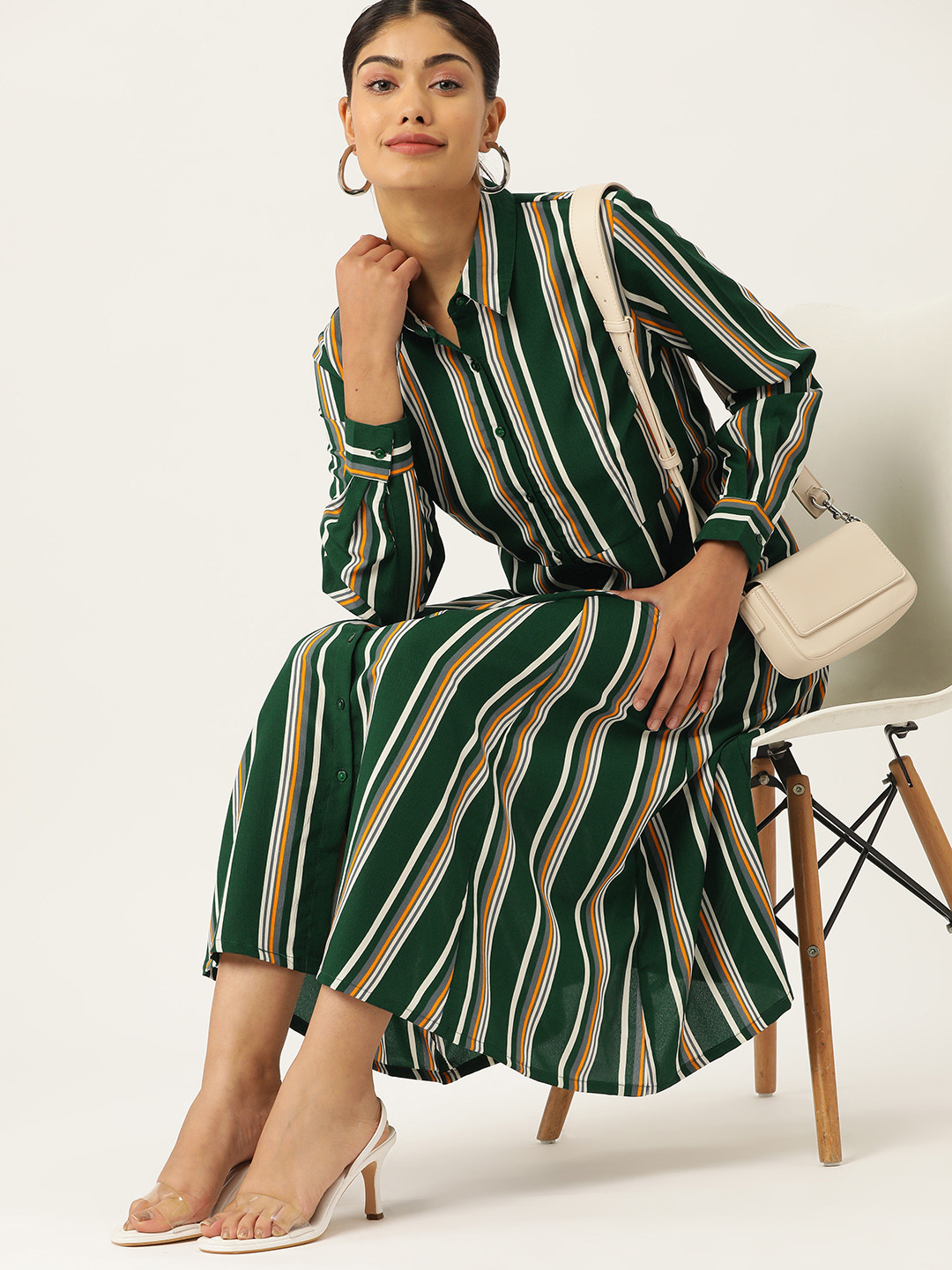 Buy DressBerry Striped Shirt Midi Dress - Dresses for Women 22921496 ...