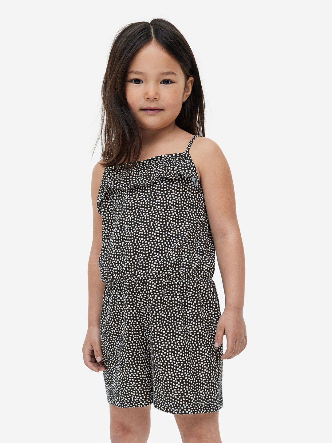 Buy H&M Girls Frill Trimmed Patterned Pure Cotton Jumpsuit - Jumpsuit ...