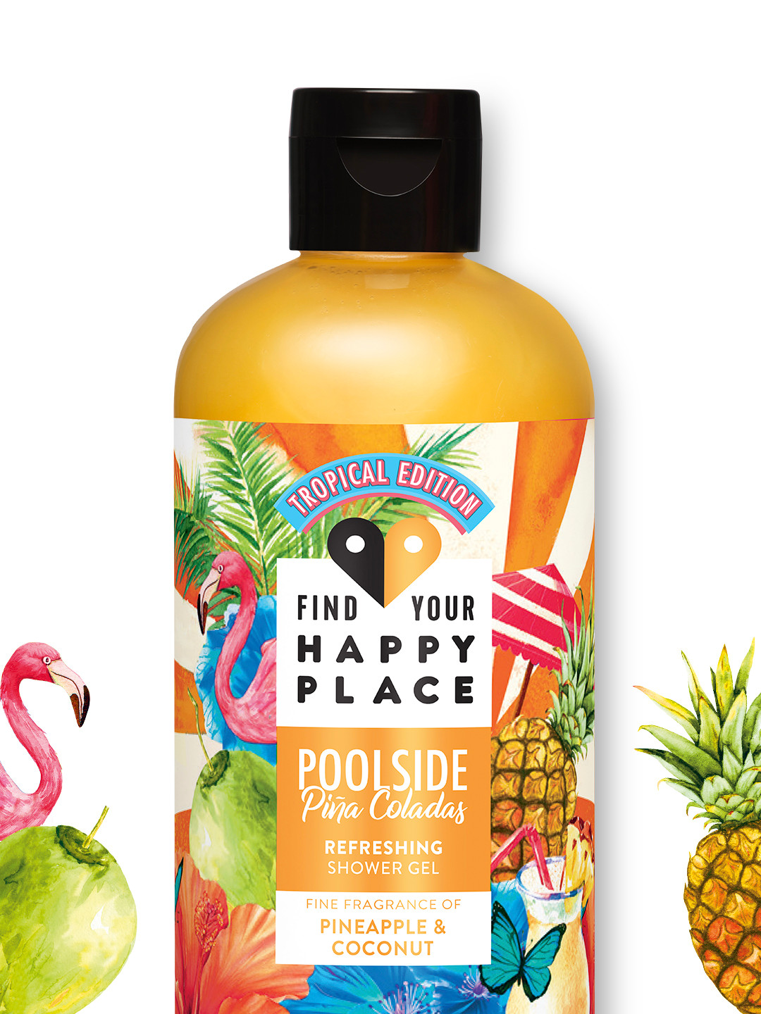Buy FIND YOUR HAPPY PLACE Poolside Pina Coladas Vitamin C Body Wash ...