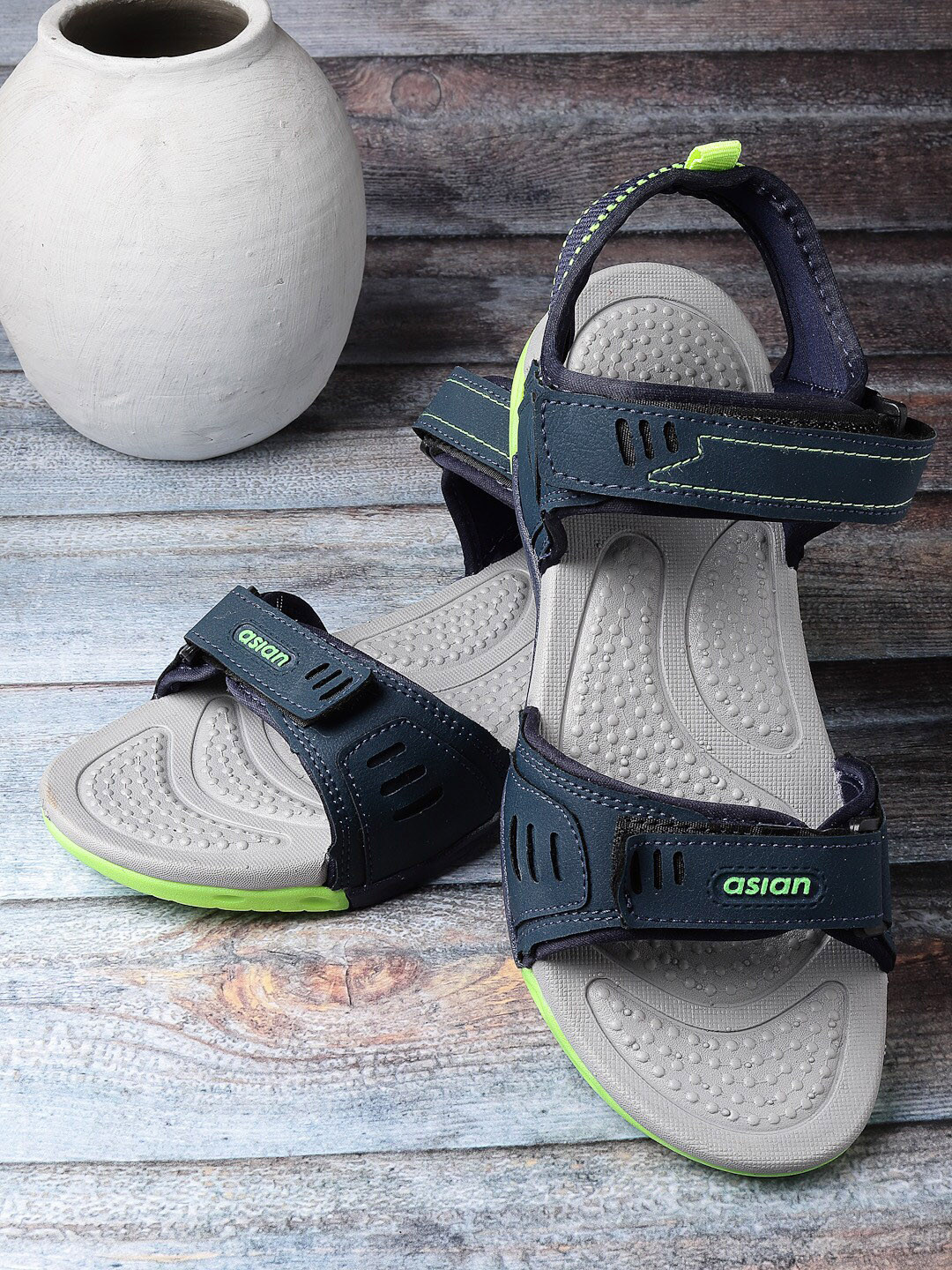 Buy ASIAN Men Prestige 55 Textured Sports Sandals - Sandals for Men ...