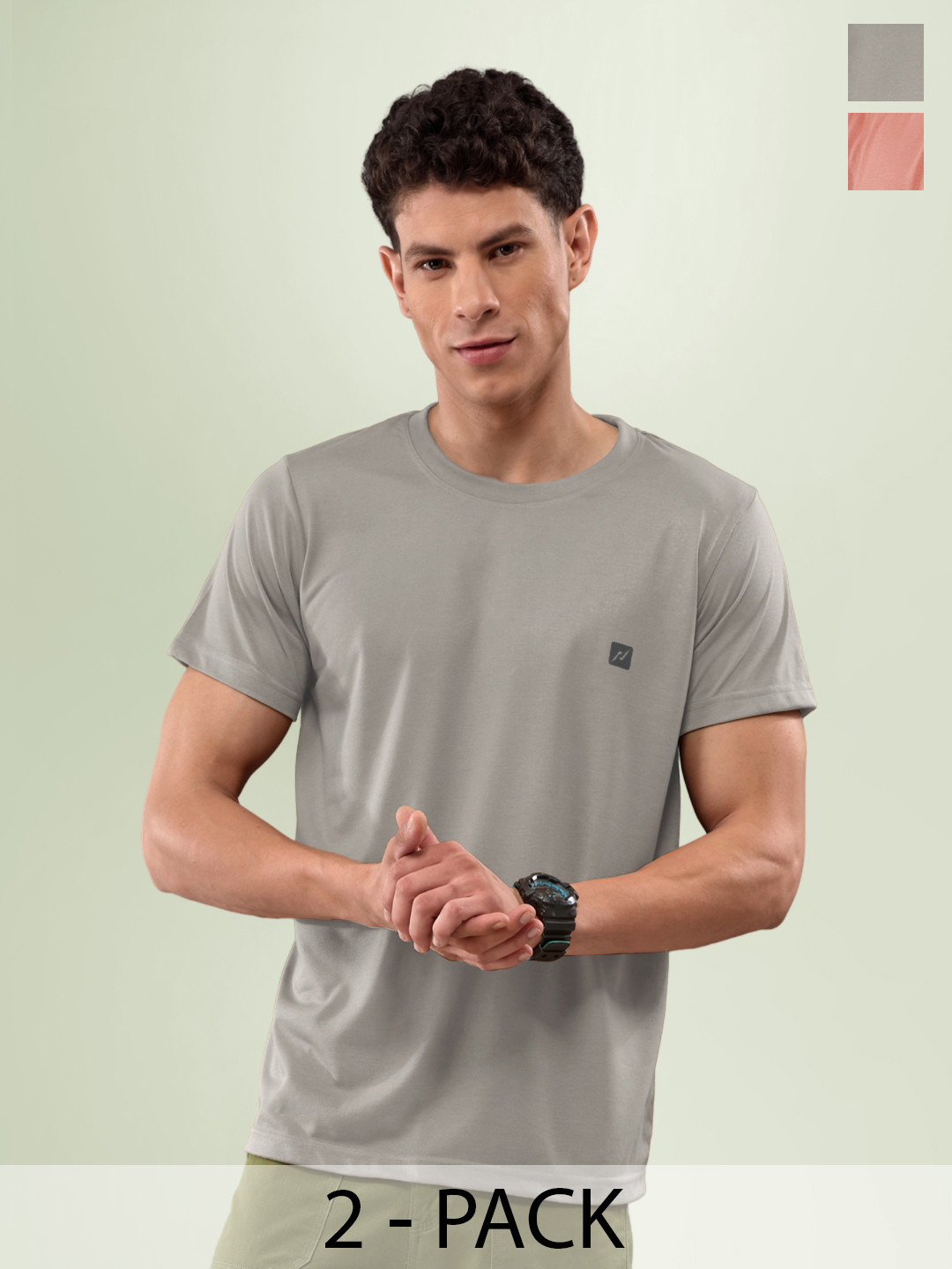 Buy LUX NITRO Pack Of 2 Round Neck Cotton Lounge T Shirts - Lounge ...