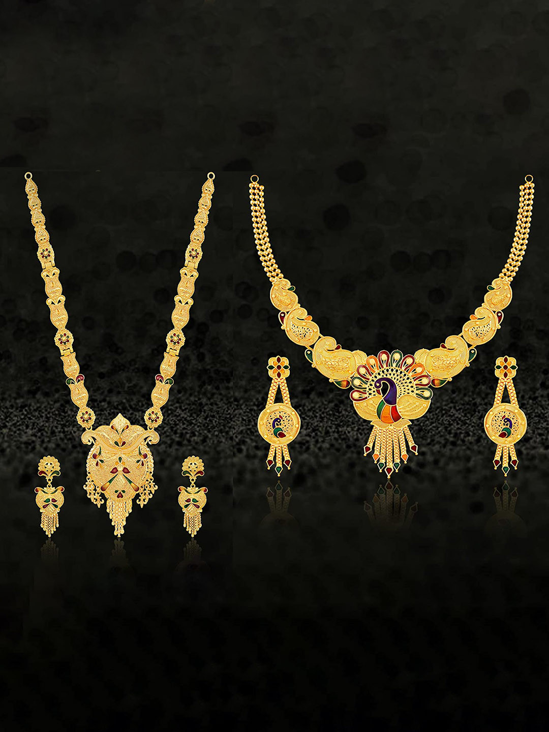 Buy MANSIYAORANGE Set Of 2 Gold Plated Jewellery Set - Jewellery Set ...
