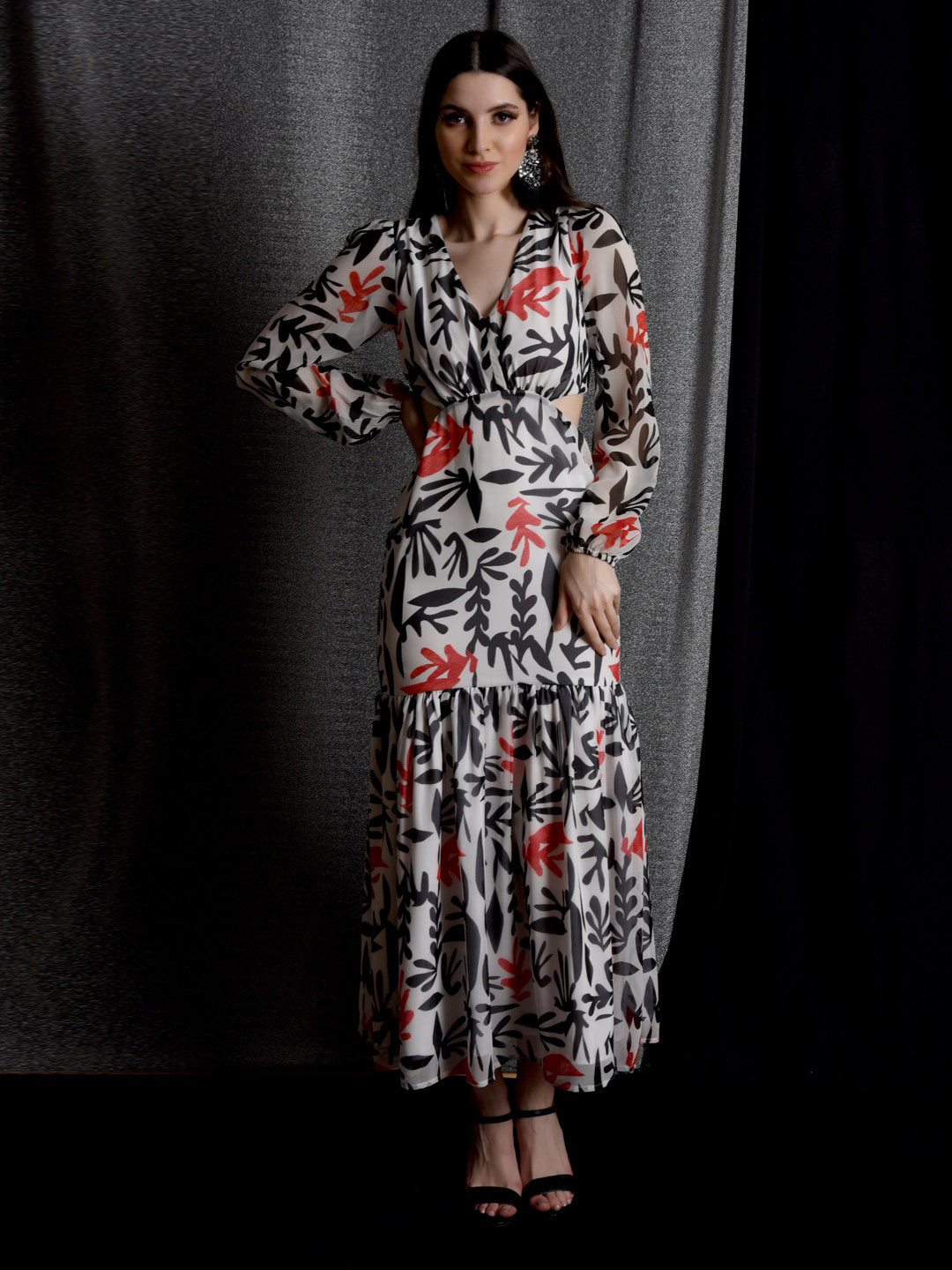 Buy FLAWLESS Floral Printed Chiffon Maxi Dress - Dresses for Women ...