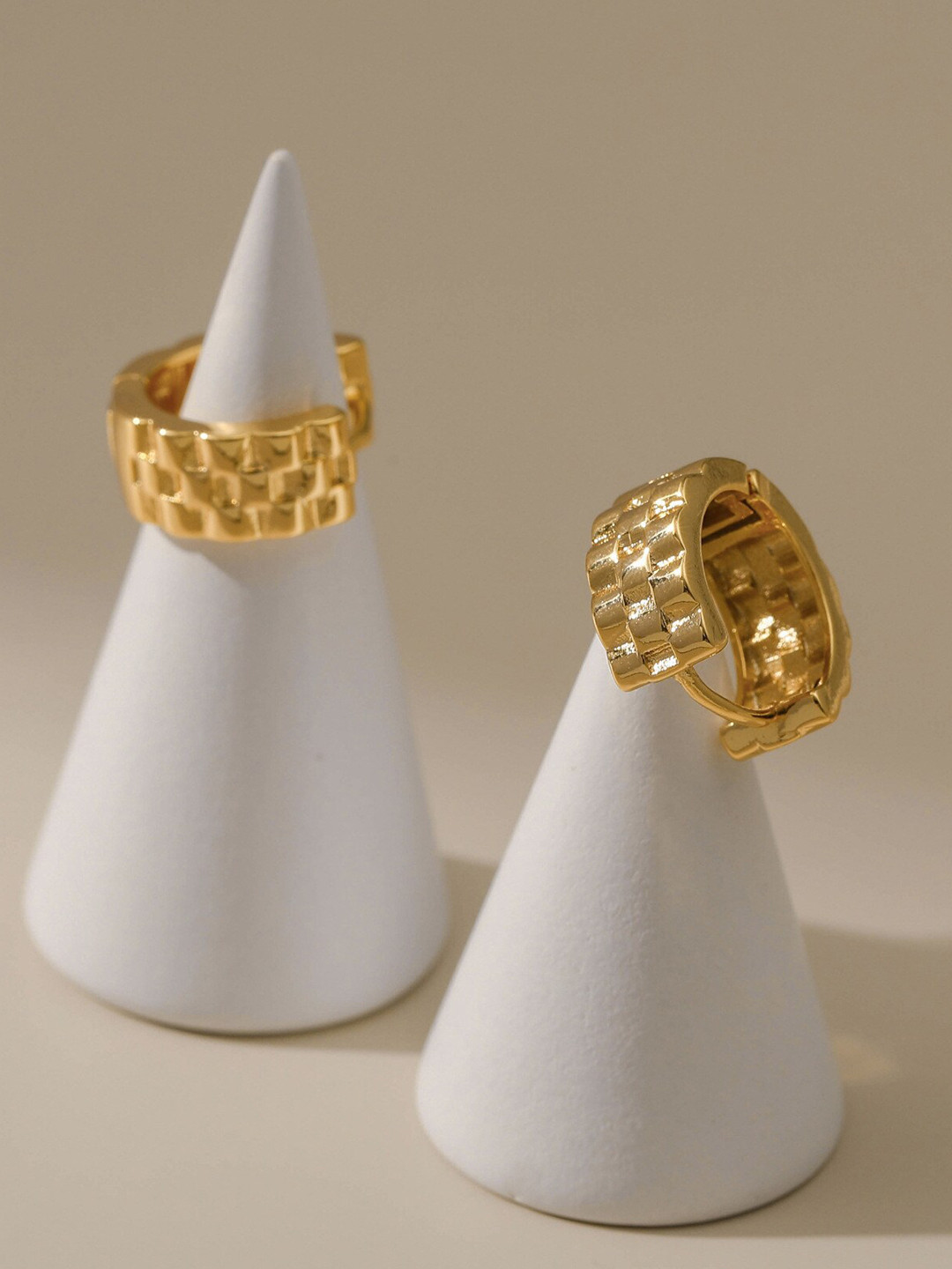 Buy MYKI Gold Plated Circular Hoop Earrings - Earrings for Women ...