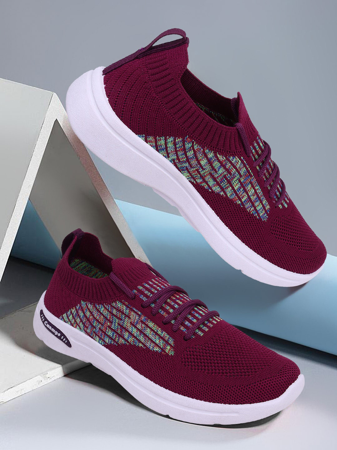 Buy Champs Women Woven Design Lightweight Comfort Insole Mesh Contrast ...