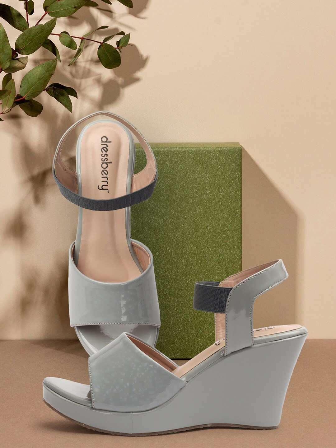 Buy DressBerry Grey Open Toe Wedge Heels - Heels for Women 22958798 ...