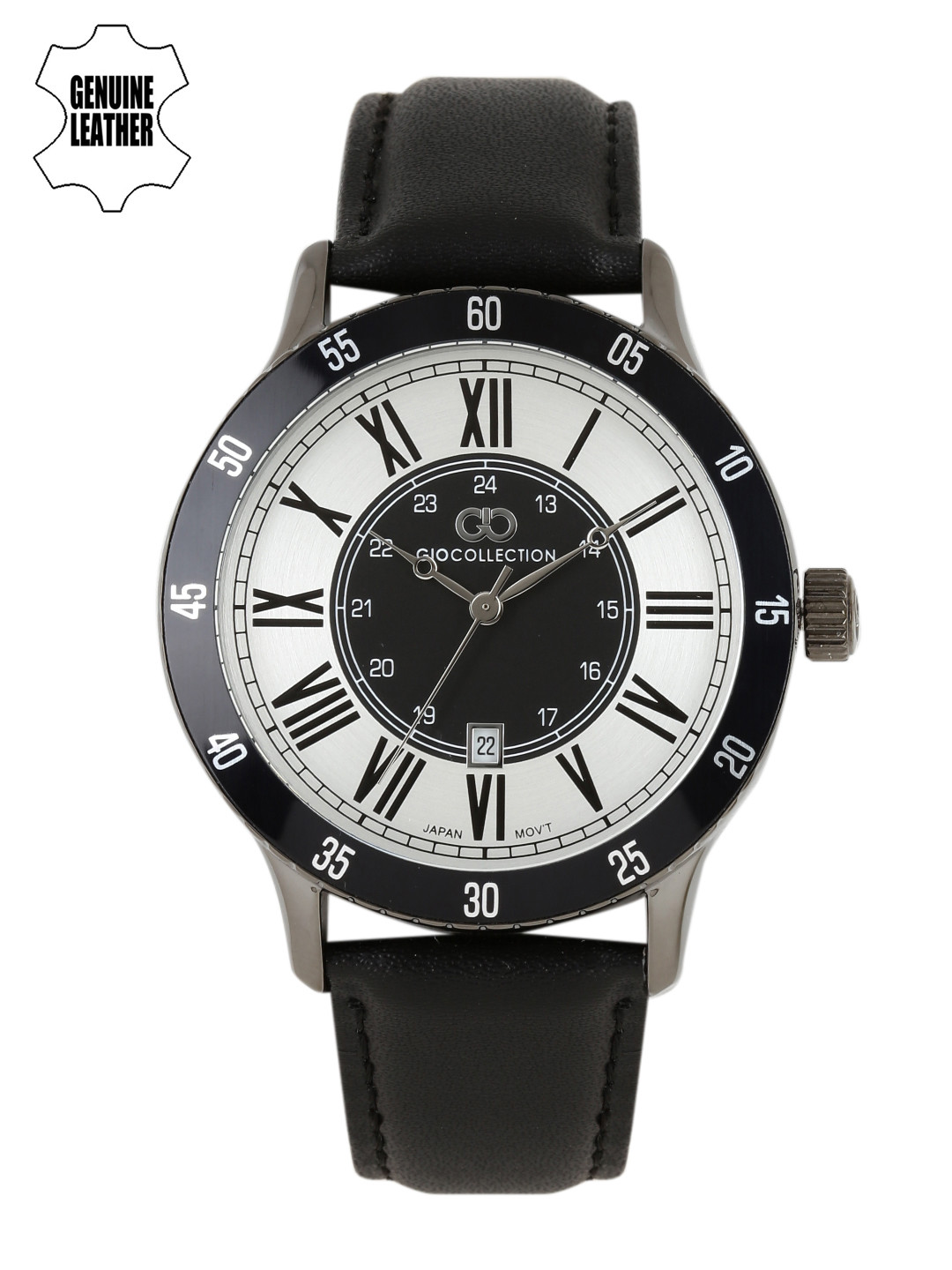 Buy GIO COLLECTION Men Silver Toned & Black Analogue Watch G1033 04 ...