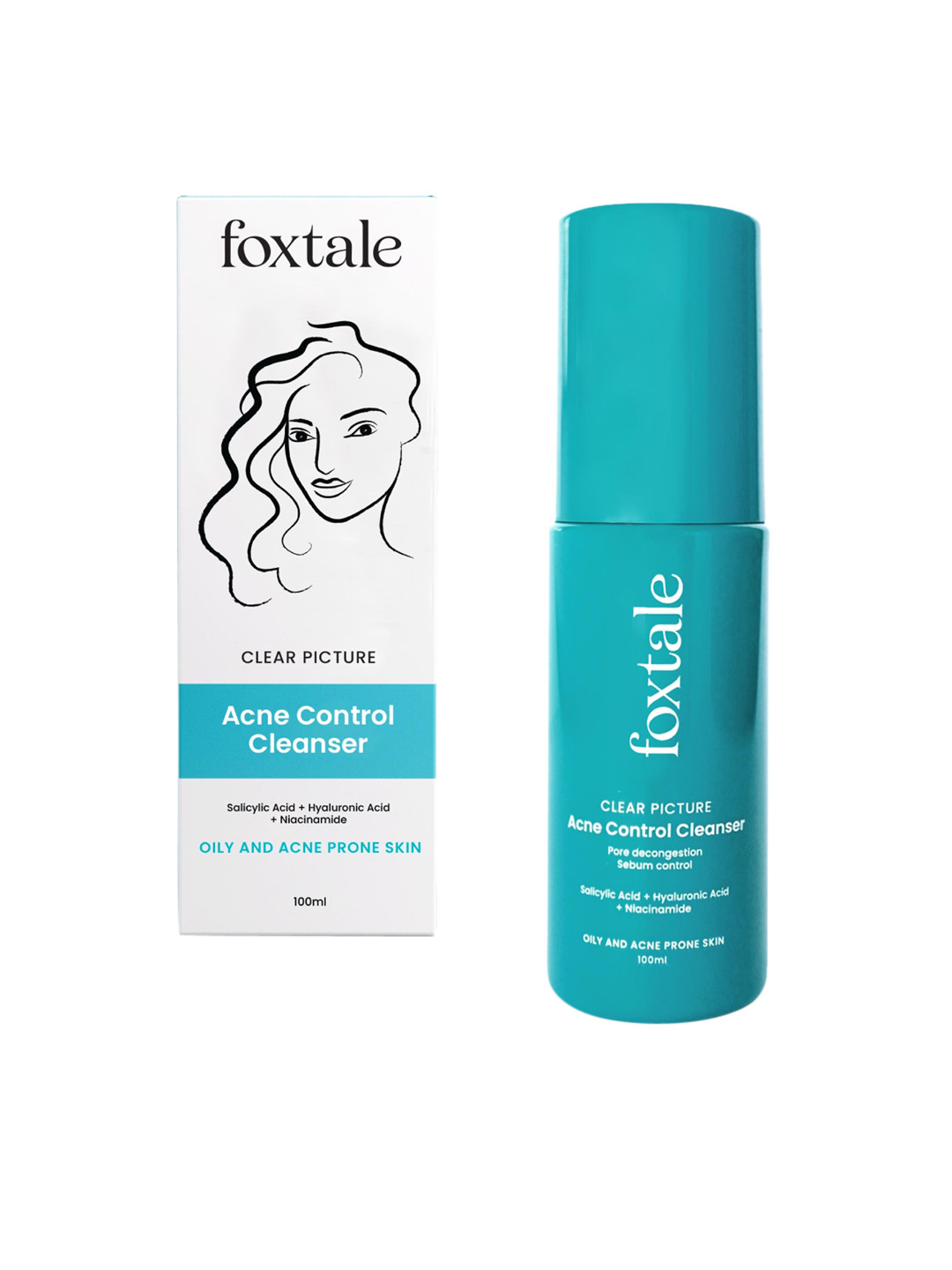Buy FoxTale Acne Control Face Cleanser For Oily & Acne Prone With ...