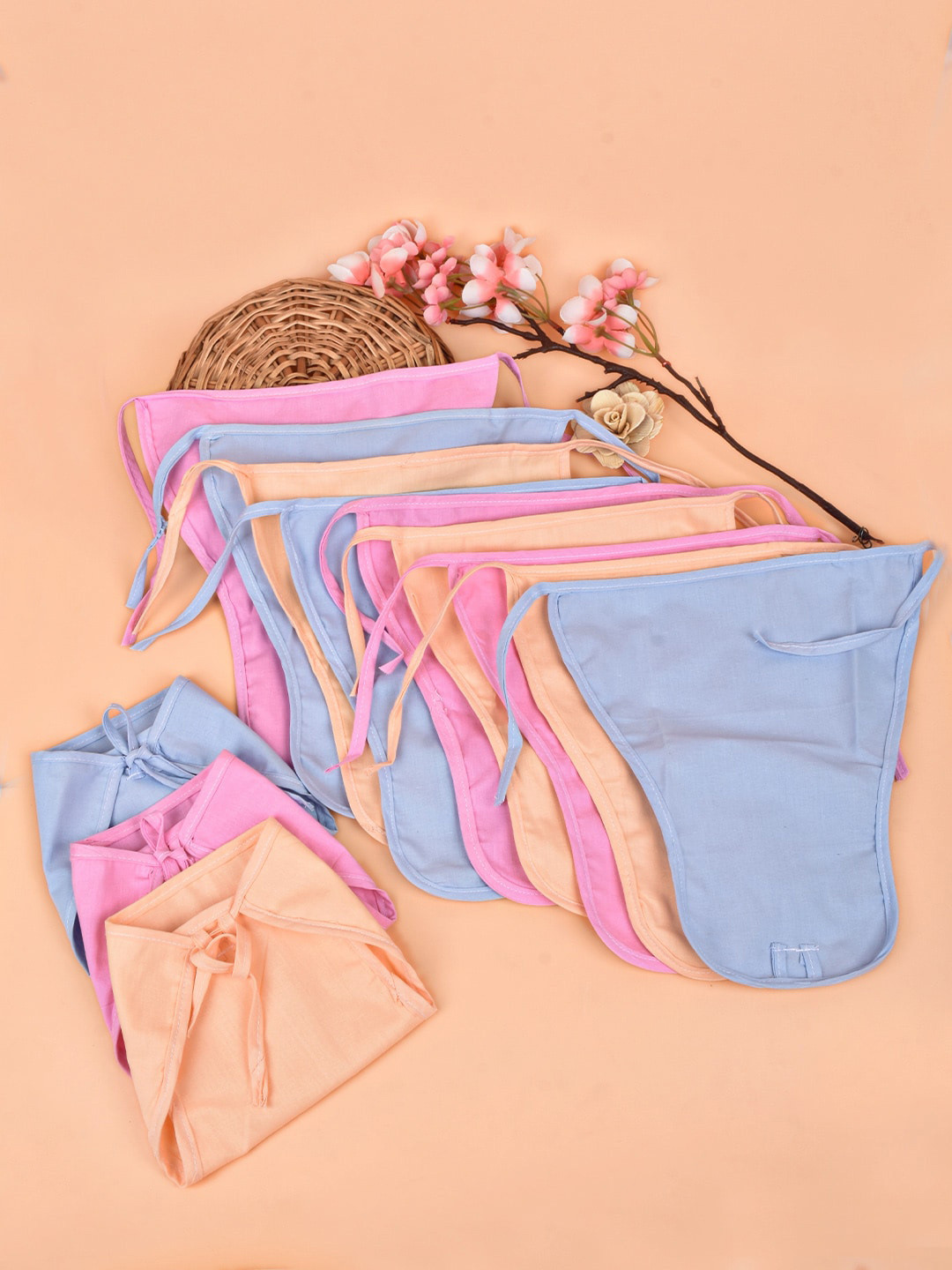 Buy Moms Home Infant Set Of 12 Cotton Cloth Diapers/Langot - Diapers ...