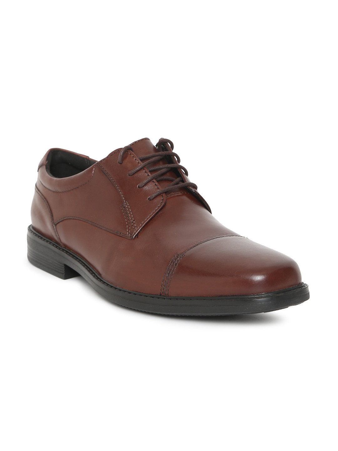 Buy Clarks Men Brown Wenham Cap Derby Shoes - Formal Shoes for Men ...