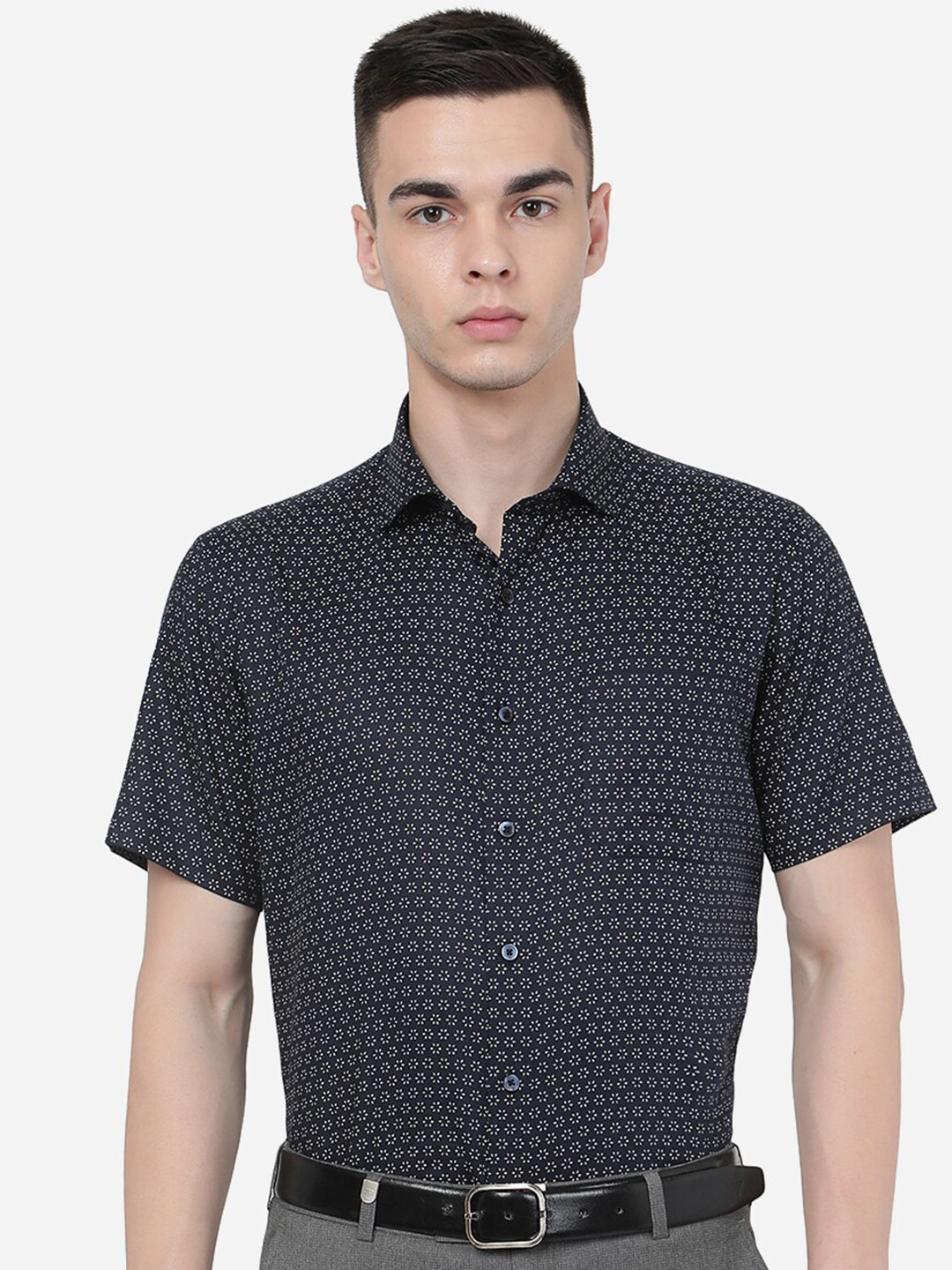 Buy Greenfibre Floral Printed Regular Fit Formal Shirt - Shirts for Men ...