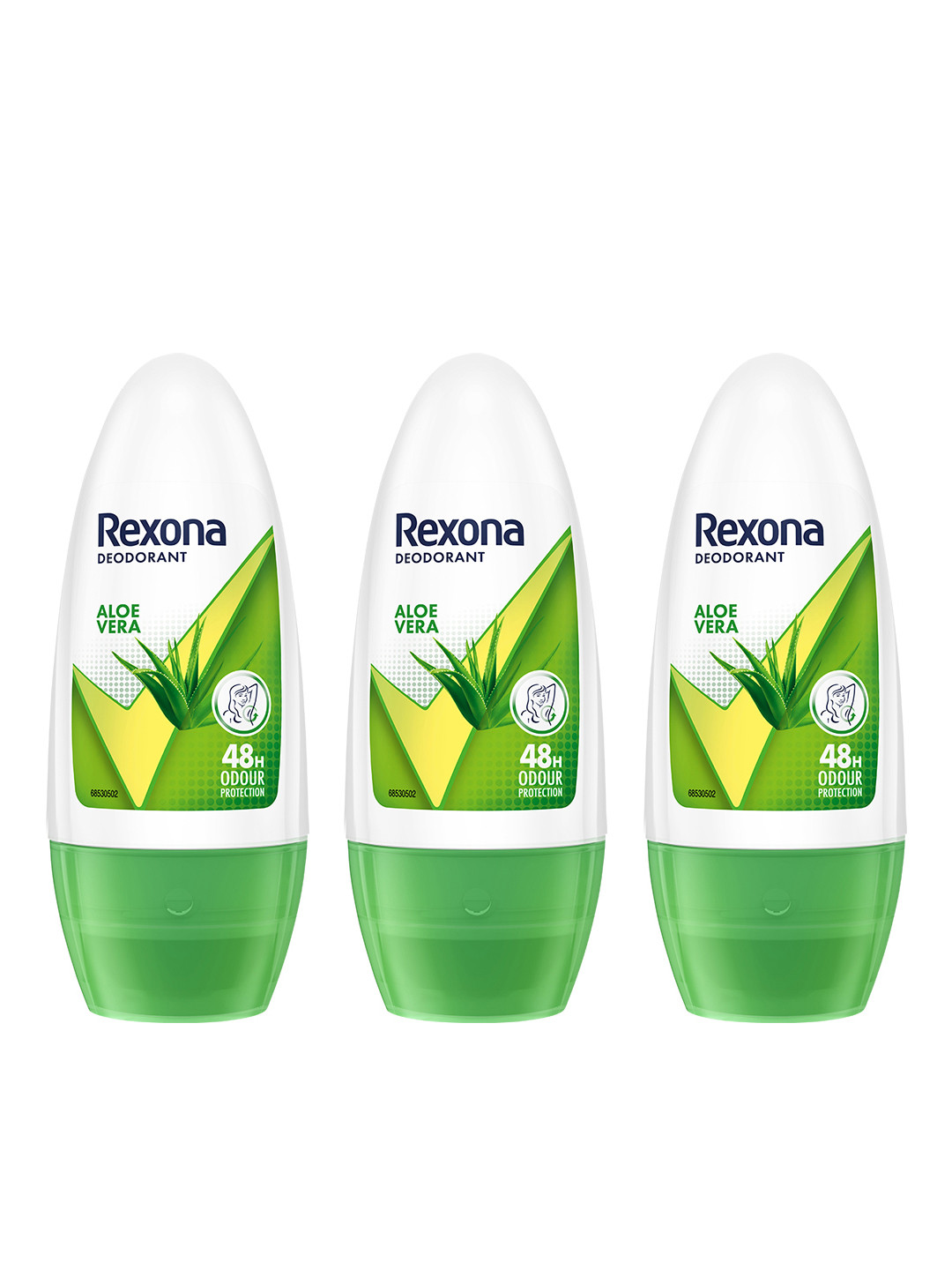 Buy REXONA Set Of 3 Aloe Vera 48H Odour Protection Underarm Roll On ...