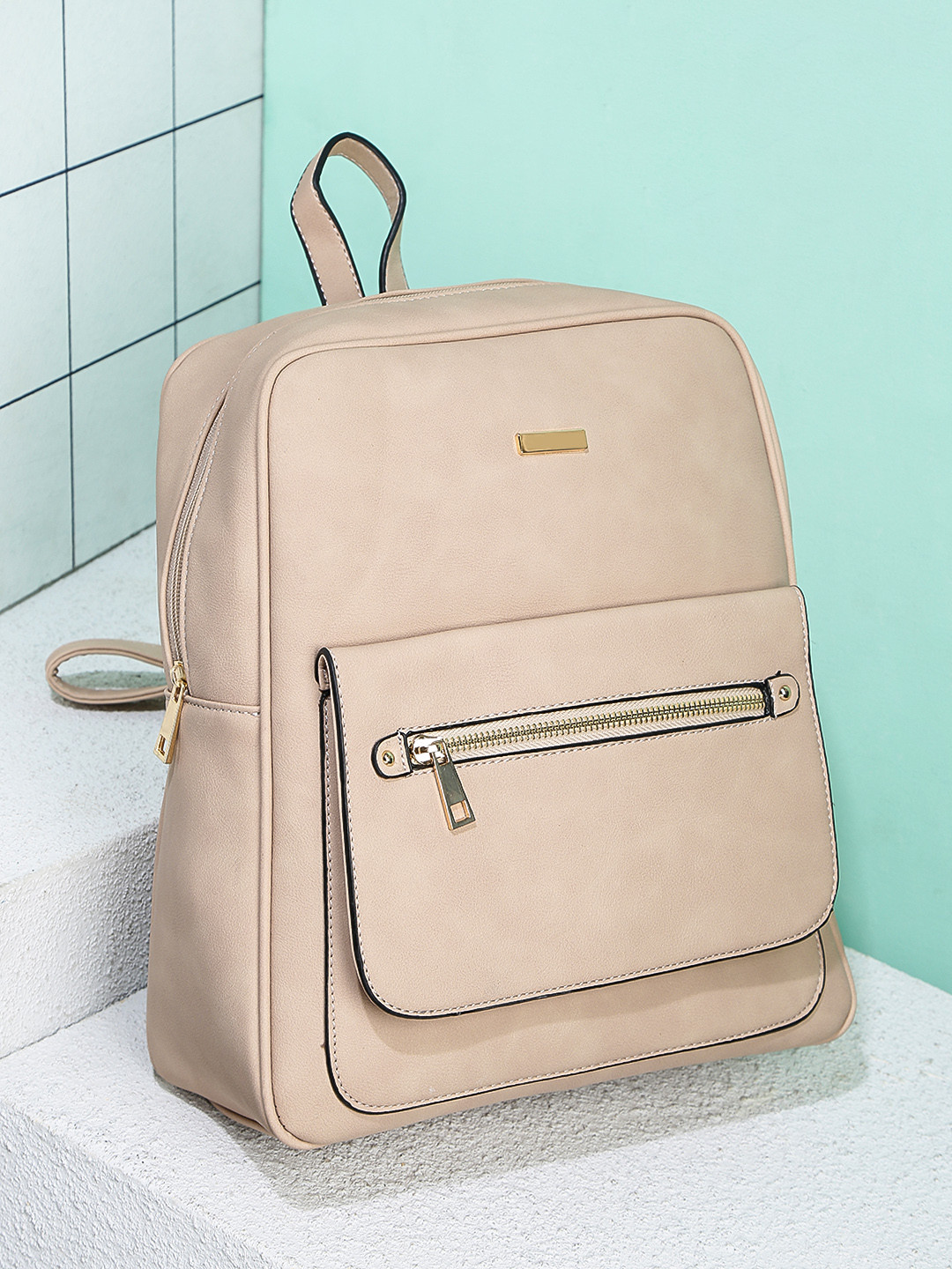 Buy 20Dresses Women Beige Solid Backpack - Backpacks for Women 2298125 ...
