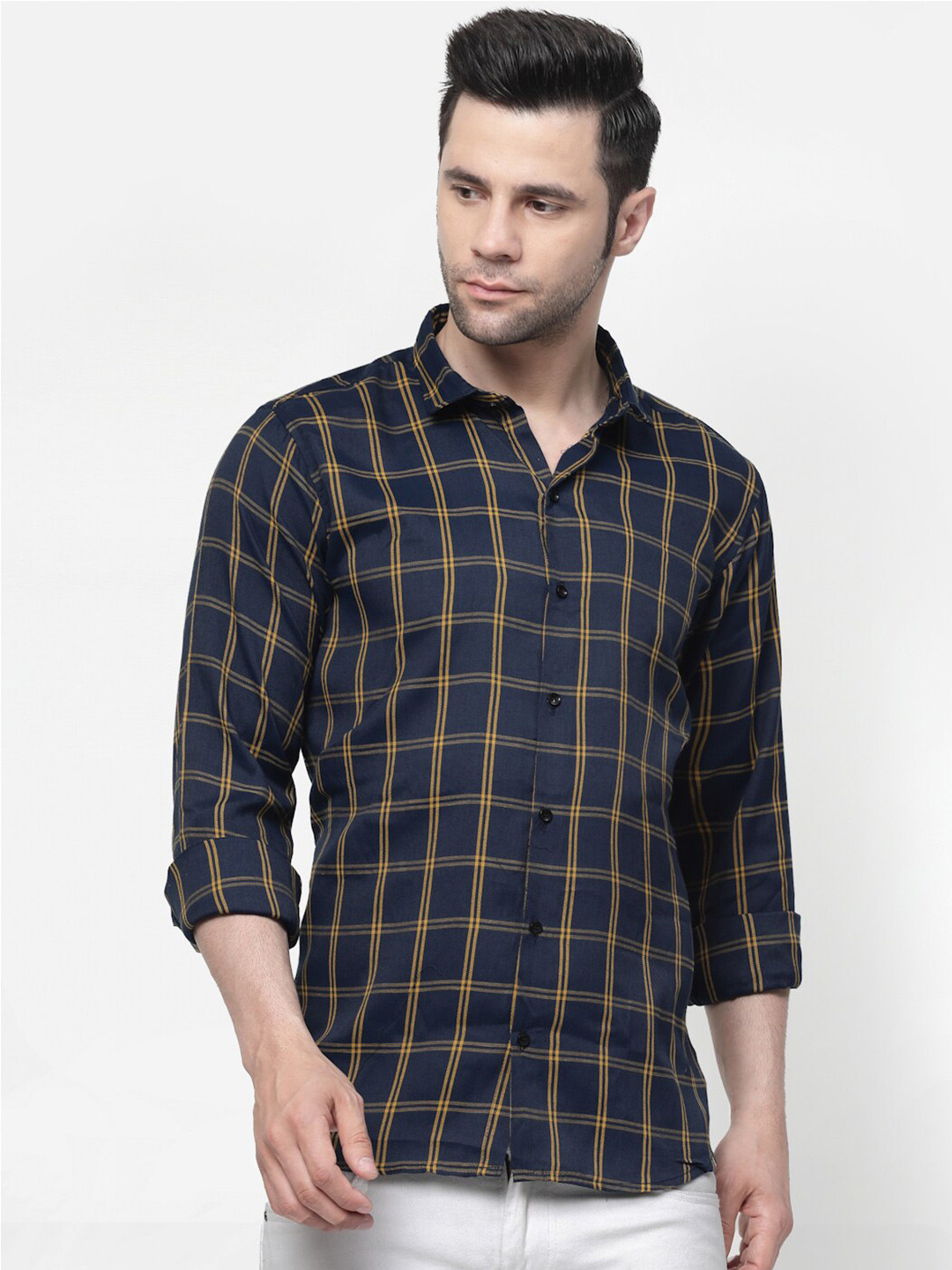 Buy Allan Peter Classic Tartan Checked Cotton Casual Shirt - Shirts for ...