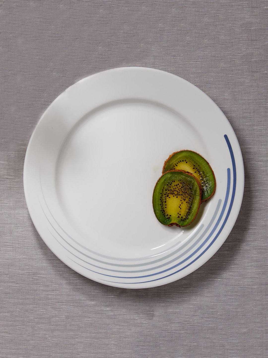 Buy Home Centre Lucas White & Blue Printed Bone China Glossy Dinner ...