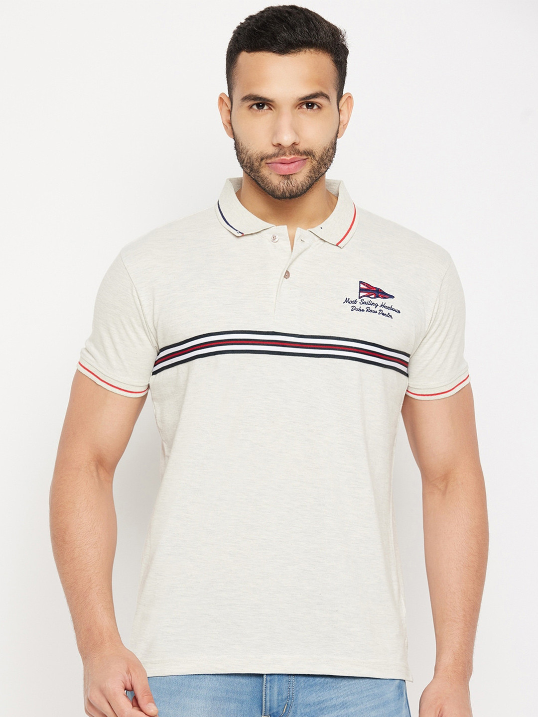 Buy Duke Polo Collar Cotton Slim Fit T Shirt - Tshirts for Men 22991644 ...