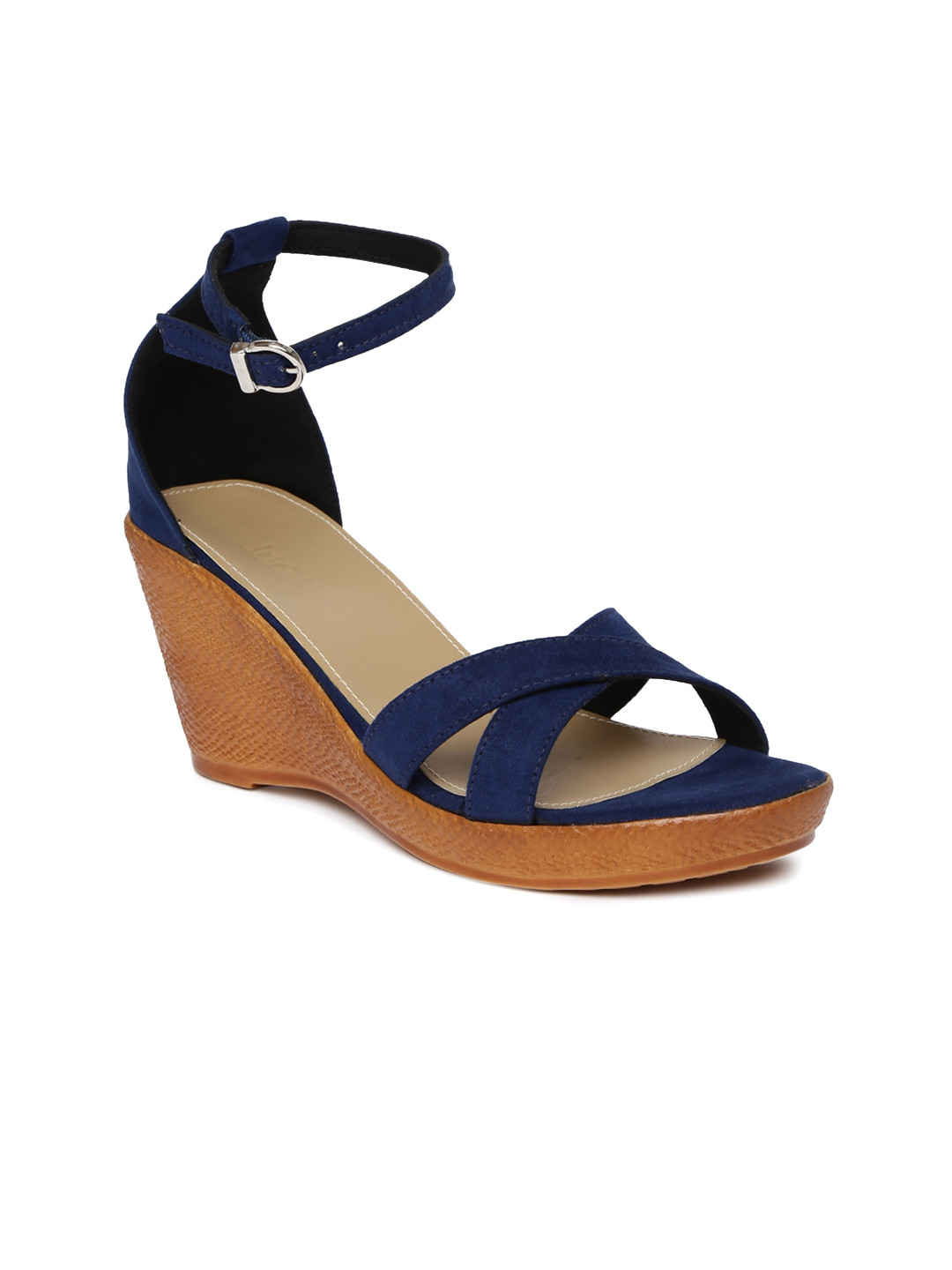 Buy Inc 5 Women Navy Blue Solid Sandals - Heels for Women 2299204 | Myntra