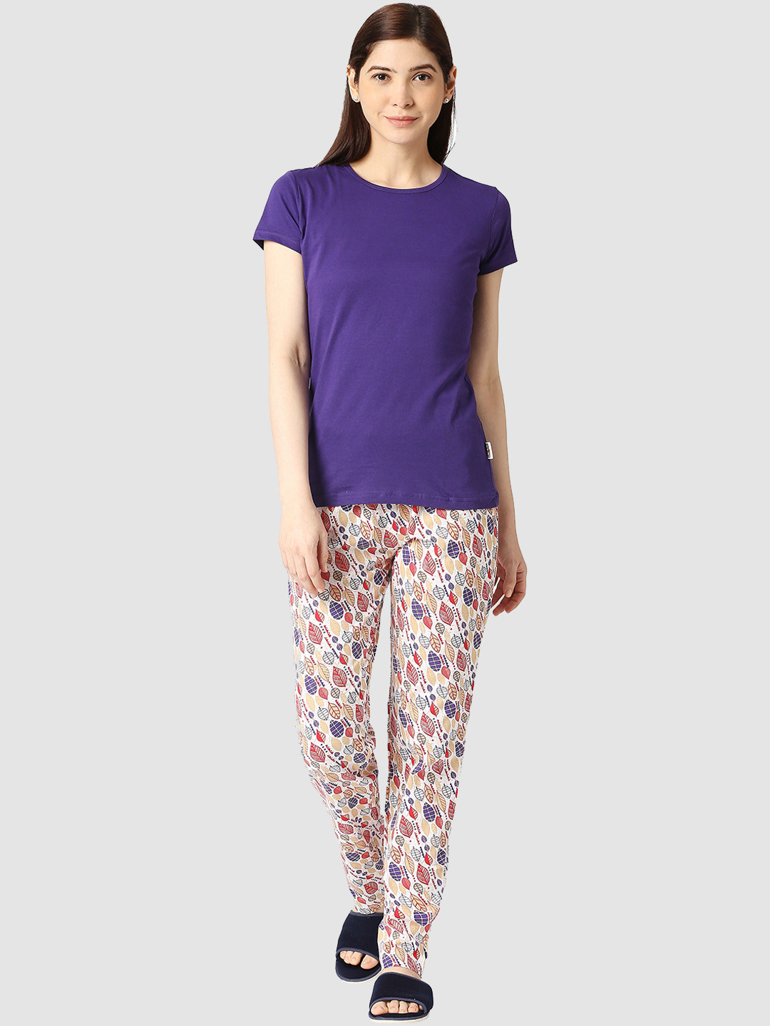 Buy Zebu Graphic Printed Pure Cotton Night Suit - Night Suits for Women ...