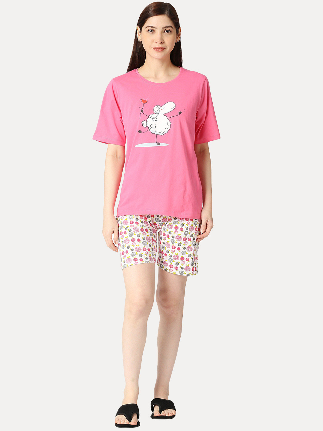 Buy Zebu Conversational Printed Pure Cotton Night Suit - Night Suits ...